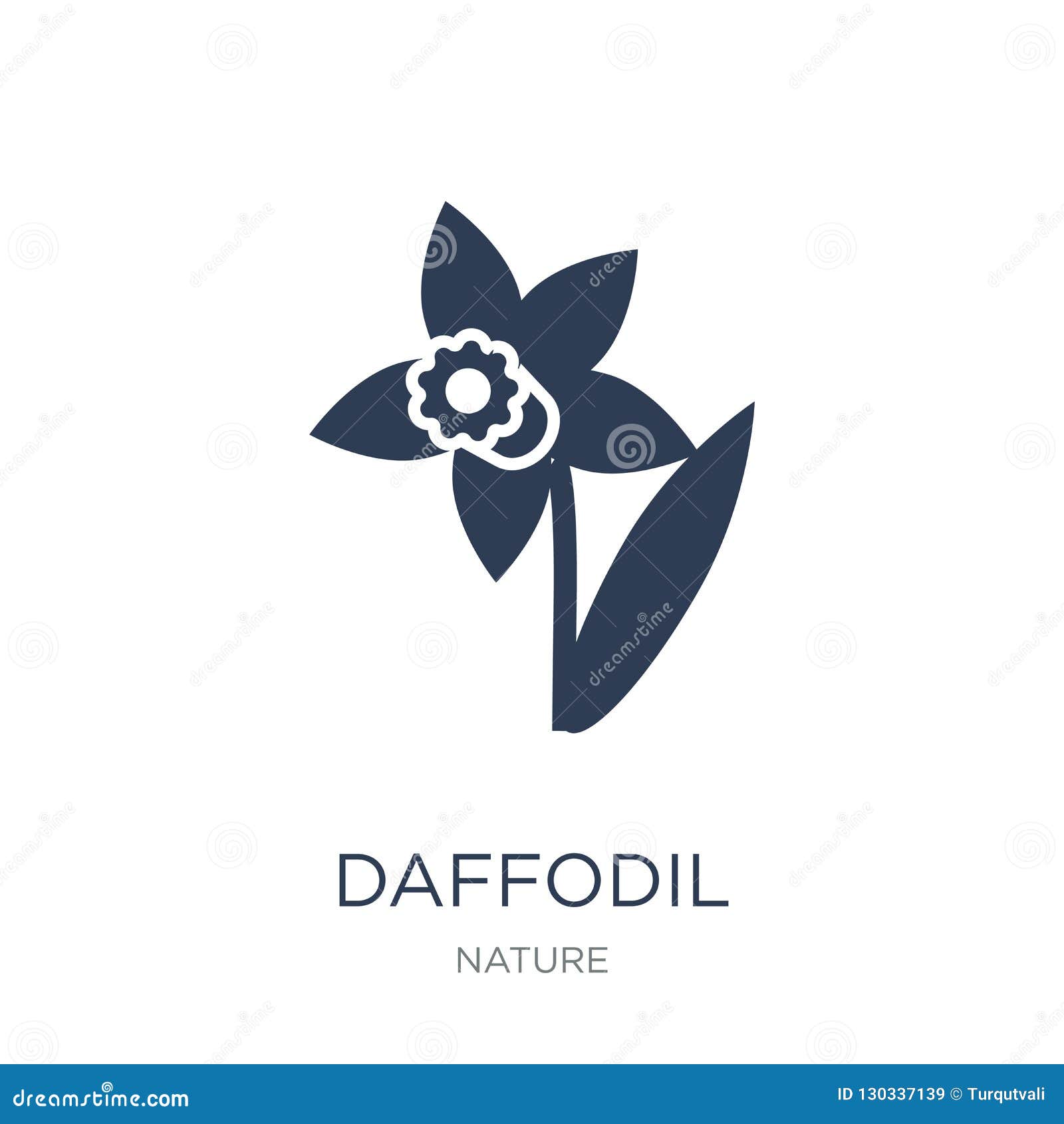Daffodil Icon. Trendy Flat Vector Daffodil Icon on White Background ...