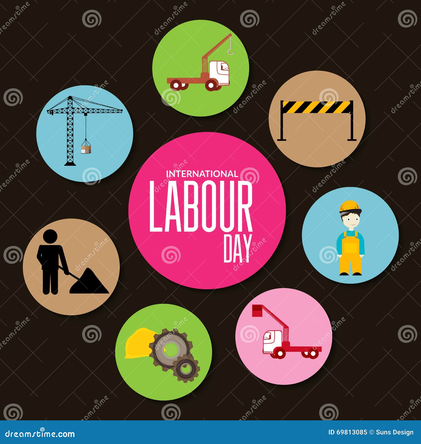 Dag van de Arbeid stock illustratie. Illustration of benoeming - 69813085