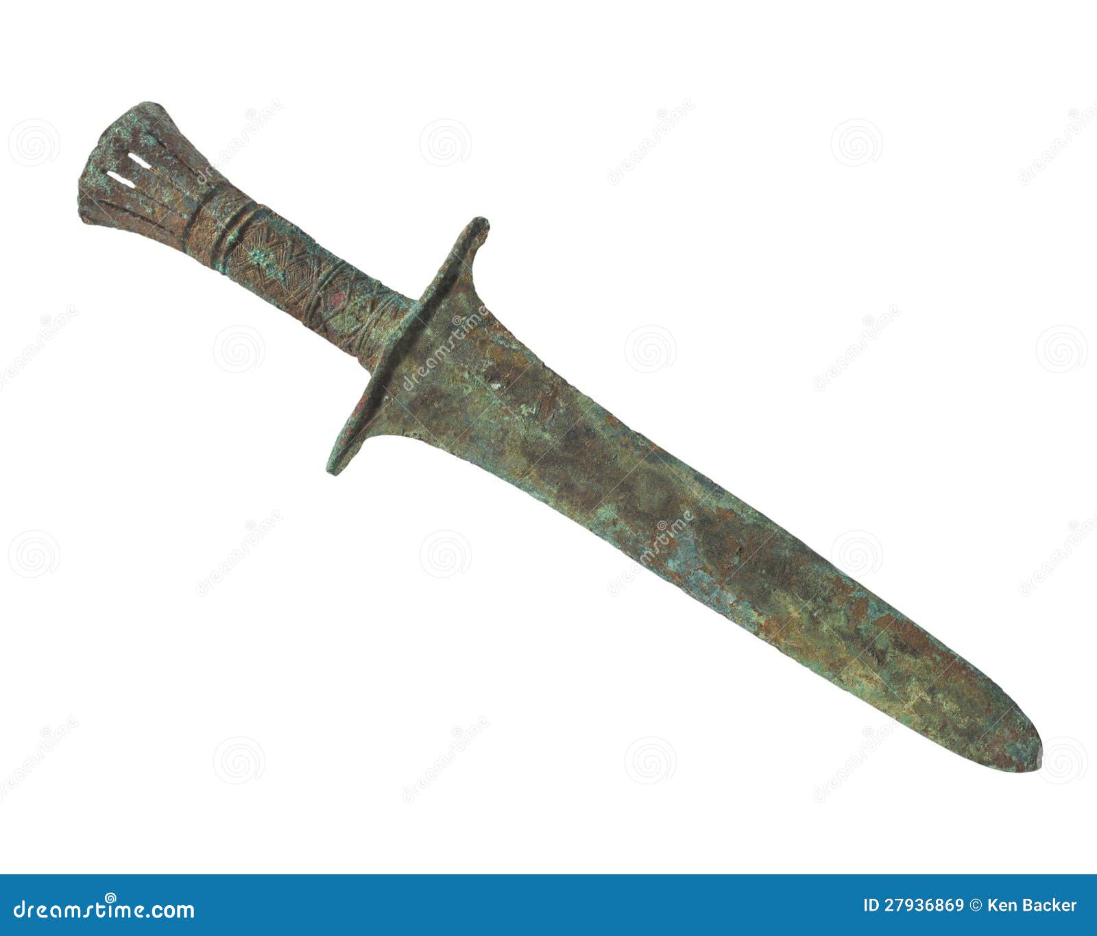 Daga Antigua De La Edad De Bronce Aislada. Imagen de archivo - Imagen ...