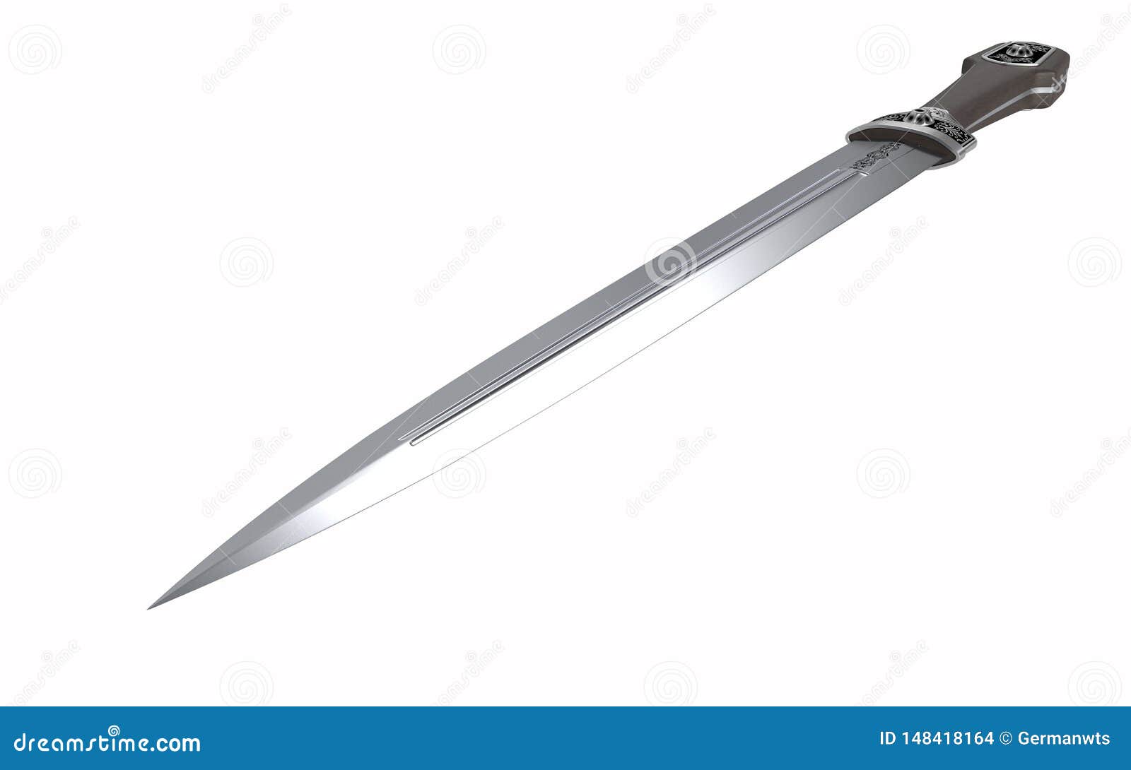 Daga Chechena - Arma Del C?ucaso - Ejemplo 3d Stock de ilustración ...