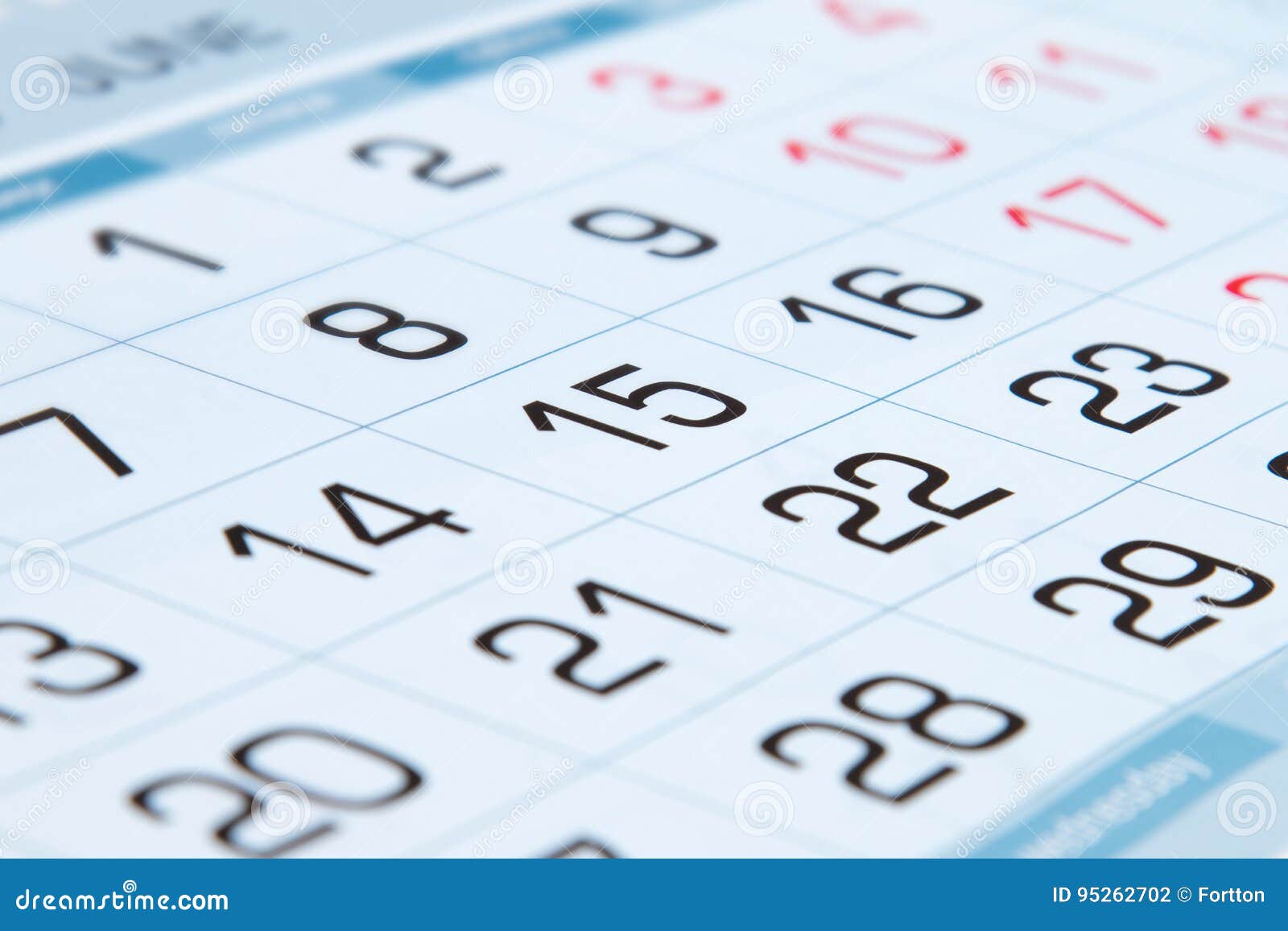 Dagen van de kalender stock foto. Image of jaarlijks - 95262702