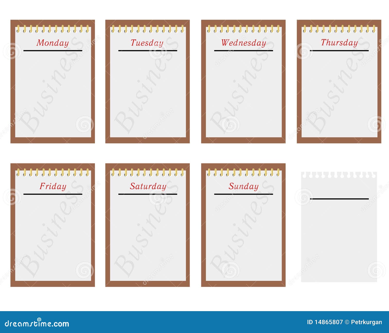 Dagen van week vector illustratie. Illustration of tijdschema - 14865807