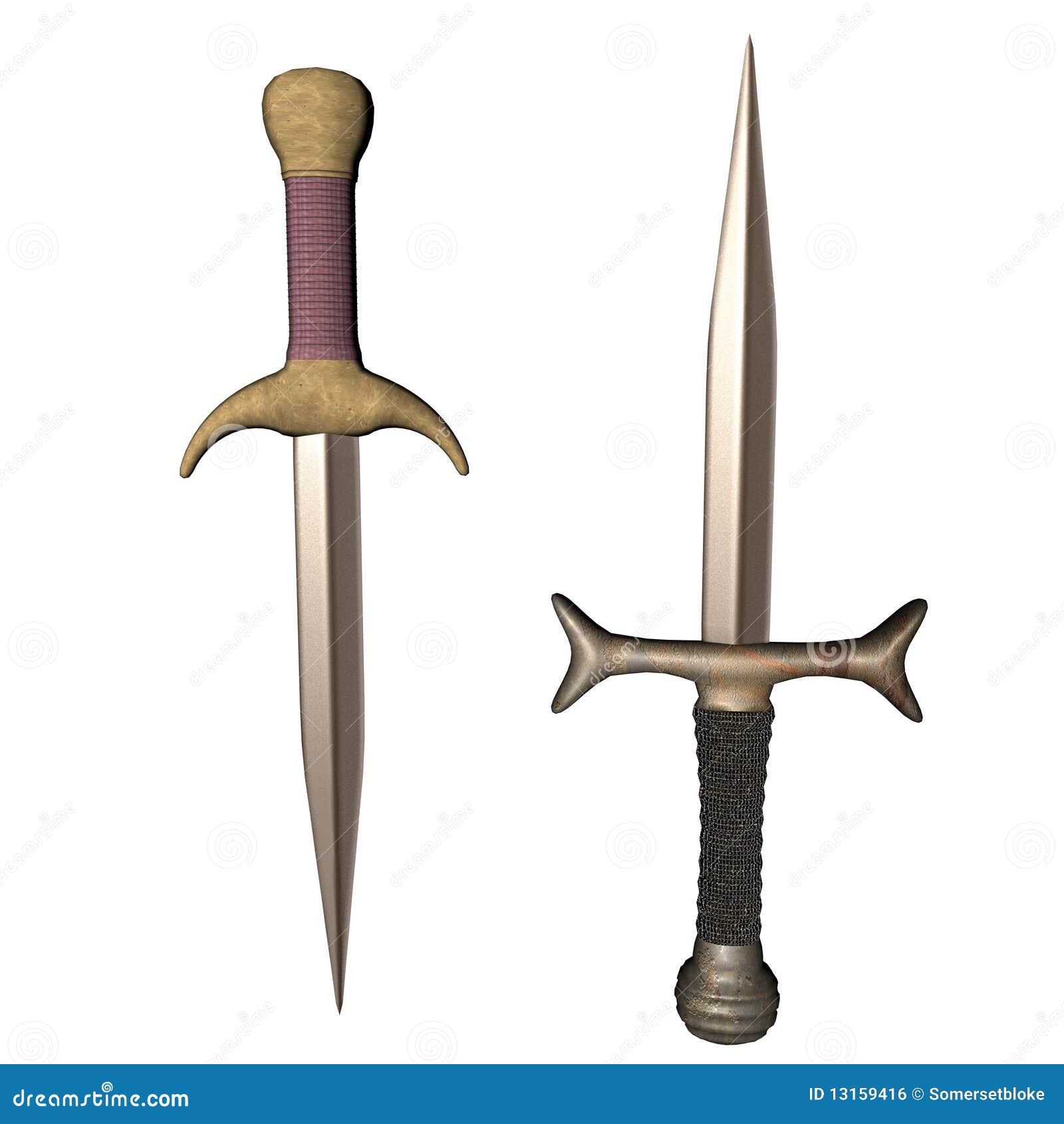 Dagger stock illustration. Illustration of handle, isolated - 13159416