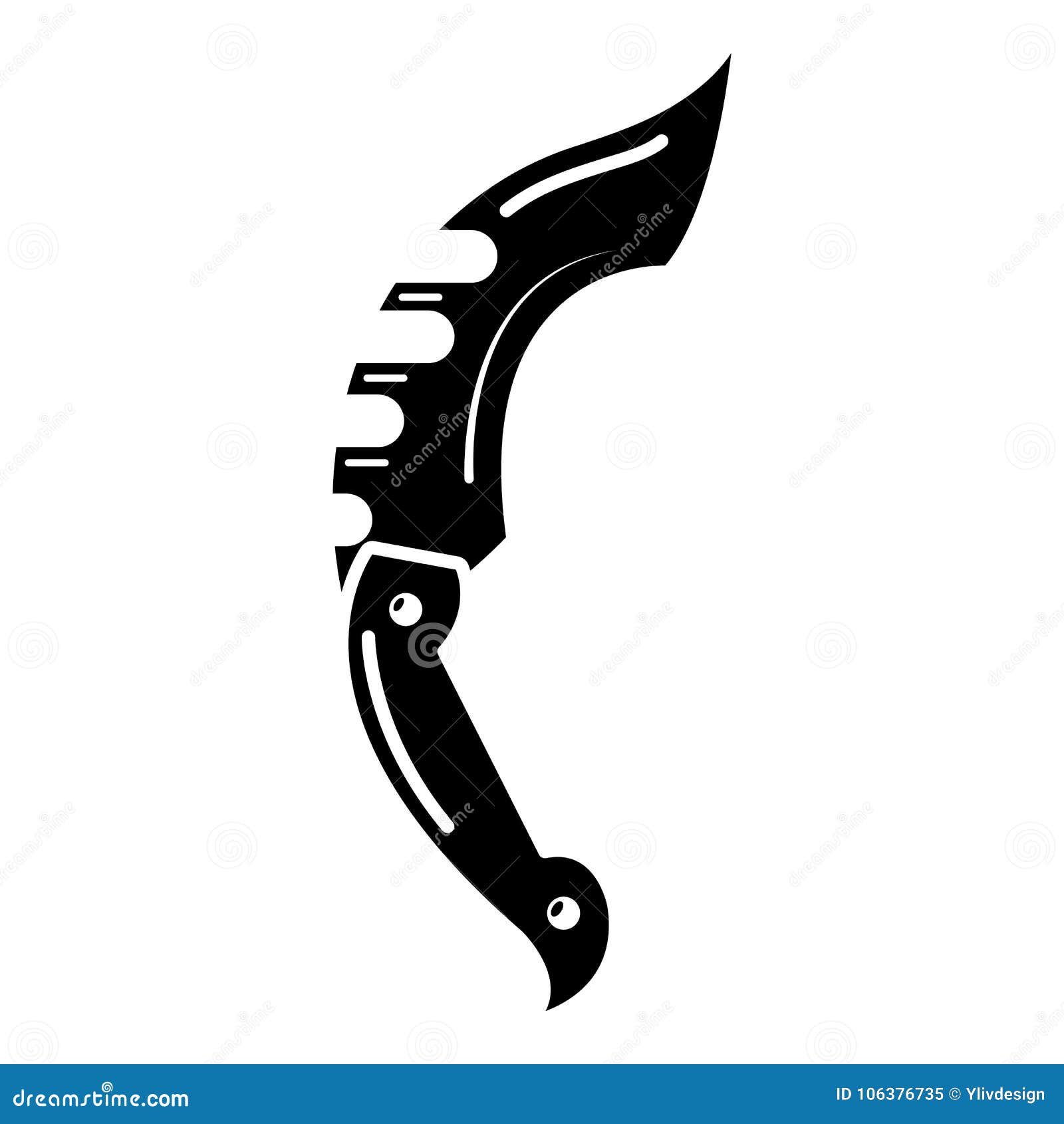 Dagger Battle Icon, Simple Black Style Stock Vector - Illustration of ...