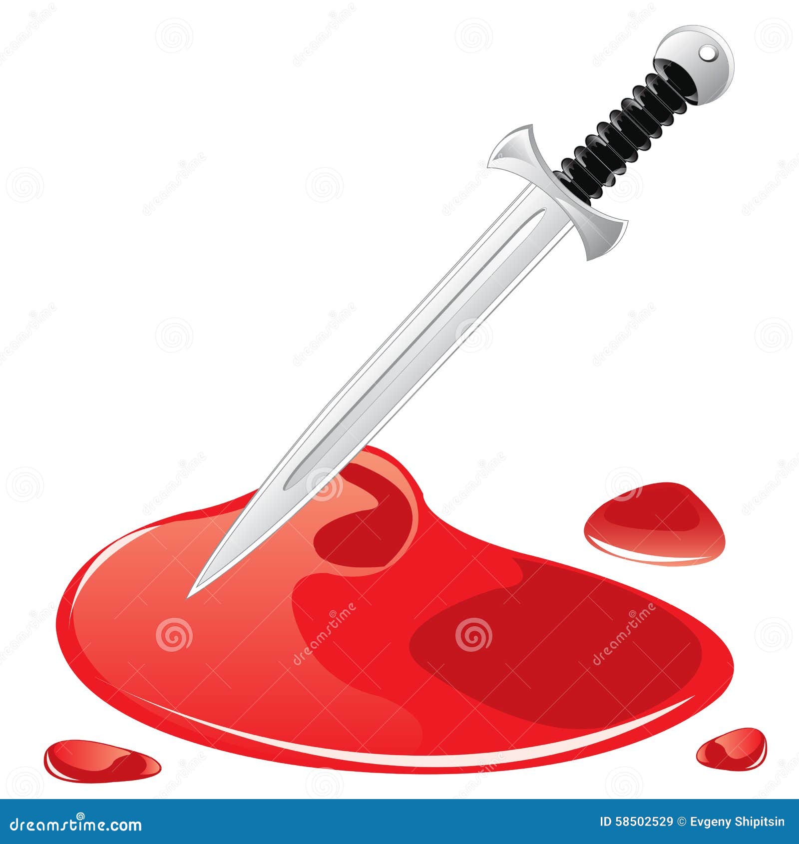 Dagger and blood stock vector. Illustration of knife - 58502529