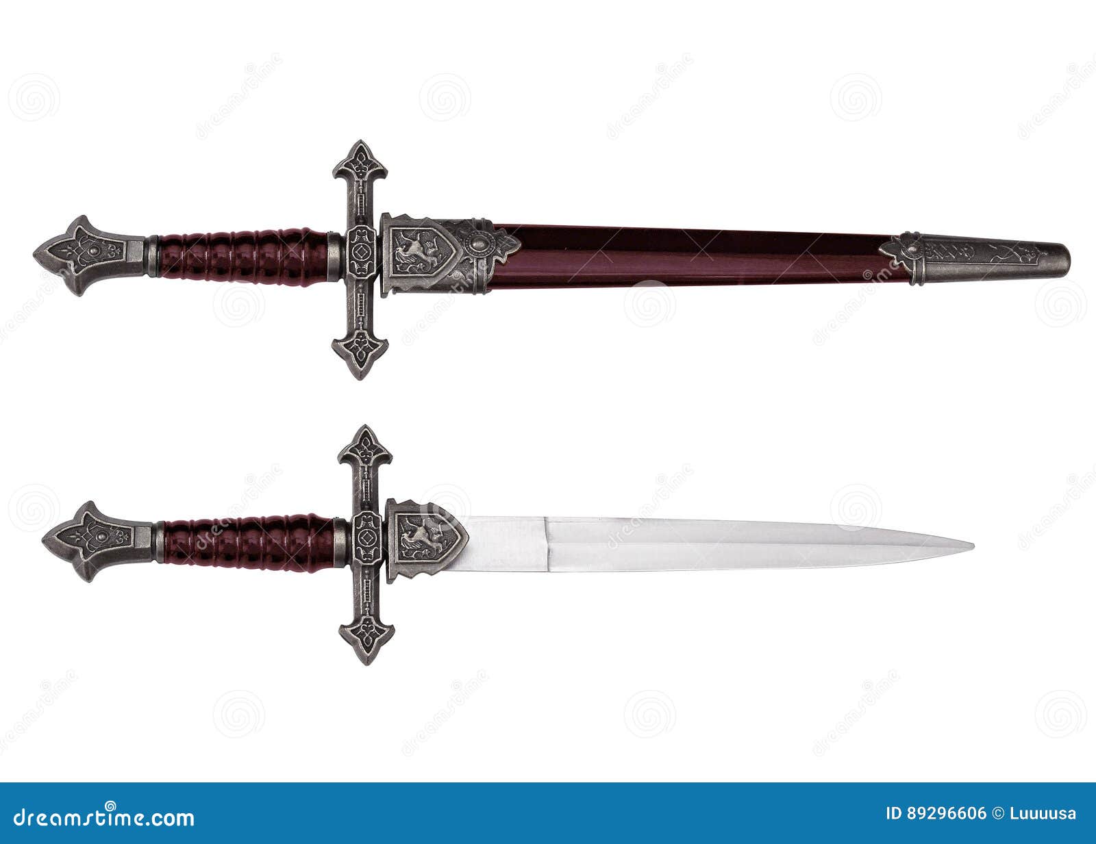 Dagger Fantasy Adventure. Sword On White Background Stock Photo ...