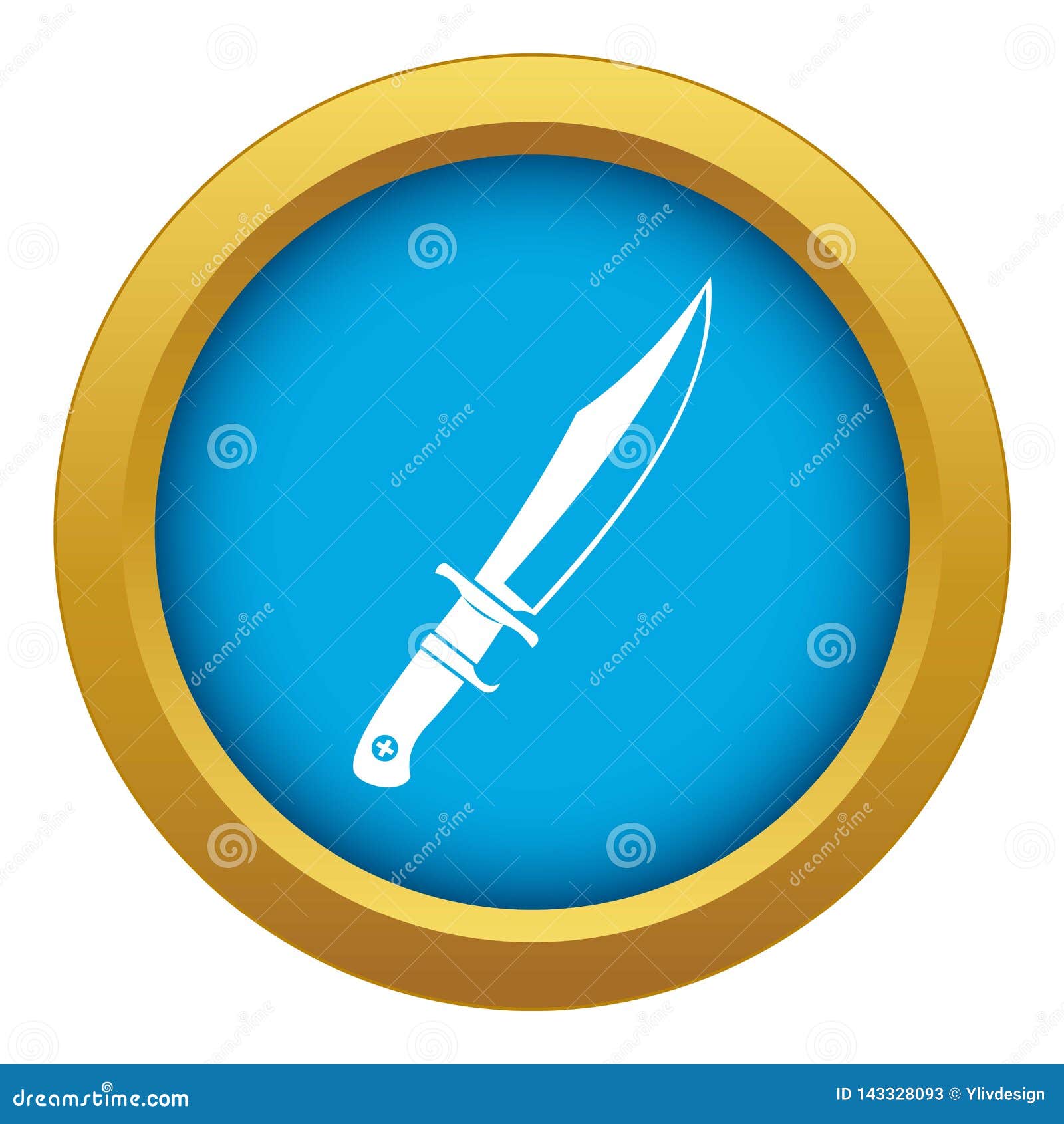 Dagger Icon Blue Vector Isolated Stock Vector - Illustration of army ...