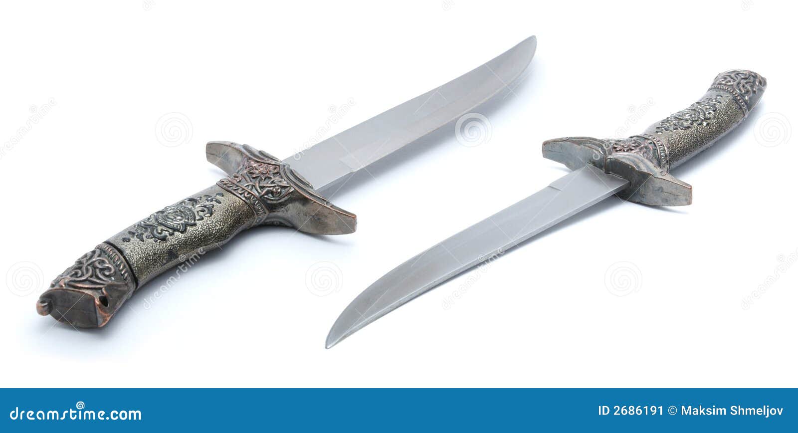 Dagger isolated on white stock image. Image of bronze - 2686191