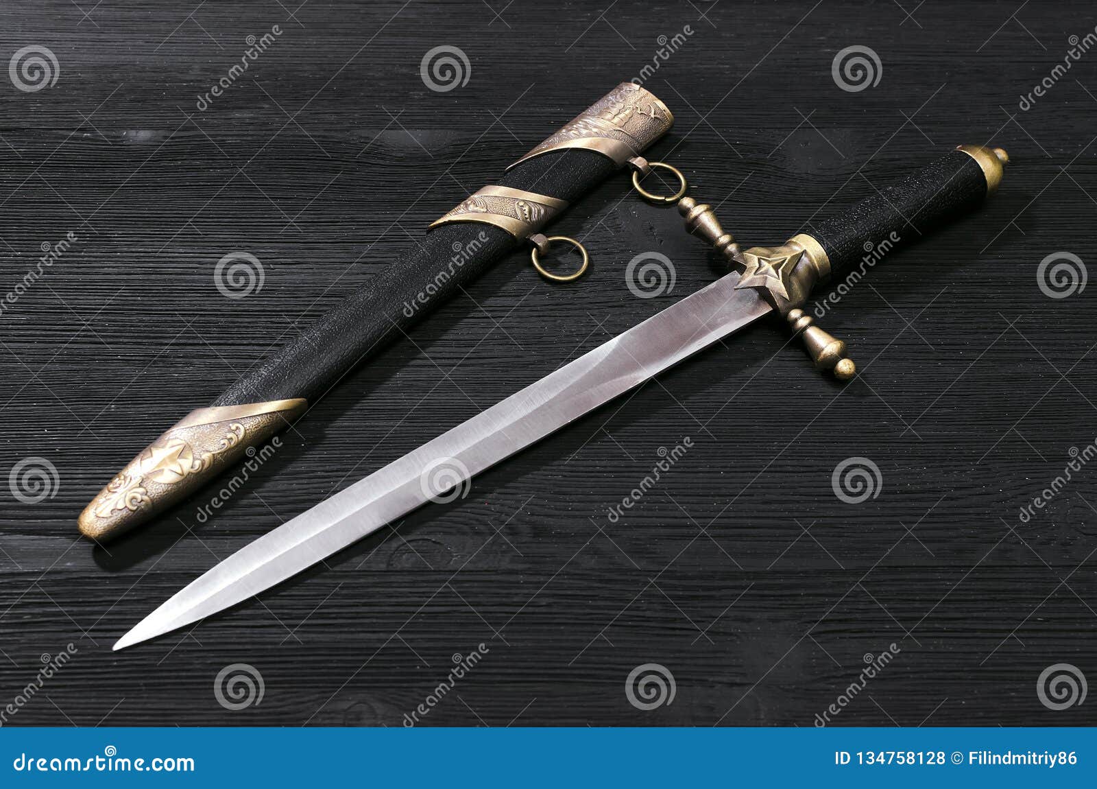 Dagger. stock photo. Image of backdrop, vintage, pirate - 134758128