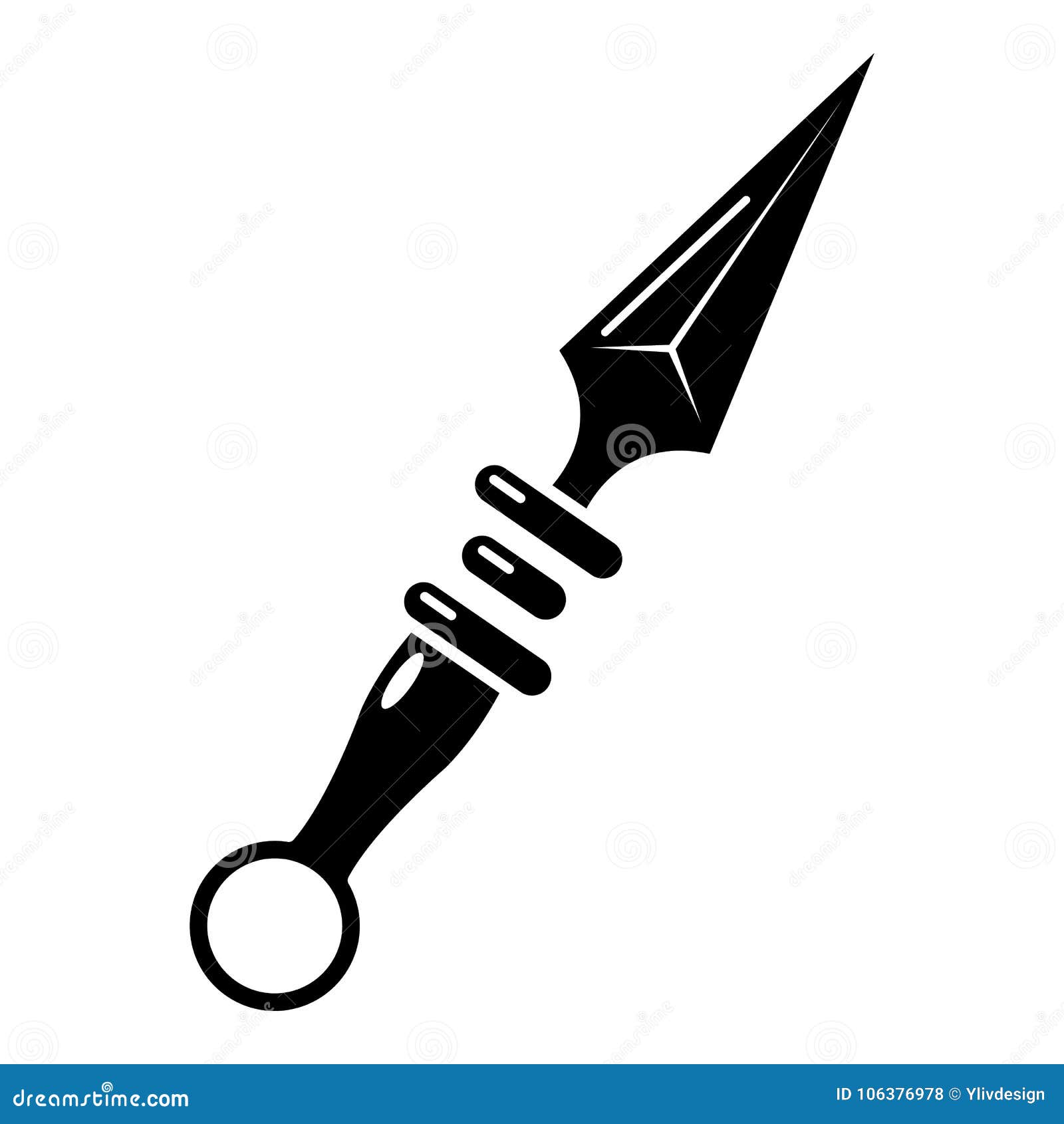 Dagger Old Icon, Simple Black Style Stock Vector - Illustration of ...