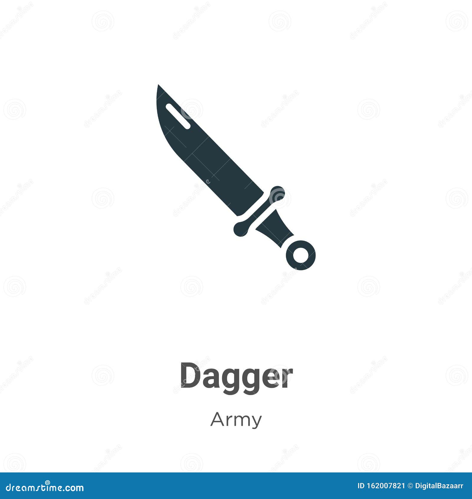 Dagger Vector Icon On White Background. Flat Vector Dagger Icon Symbol ...
