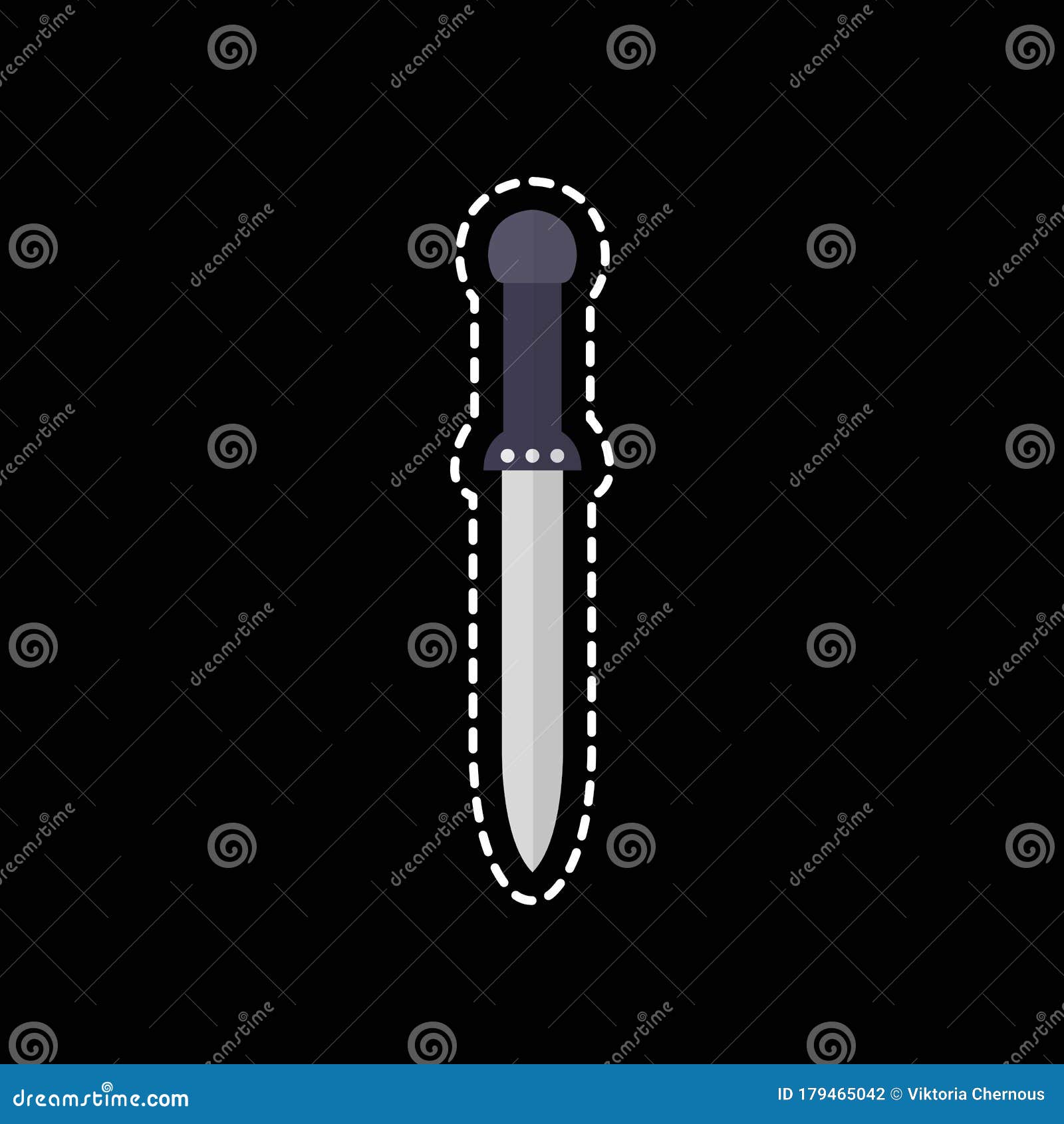 Dagger vector illustration stock illustration. Illustration of hand ...