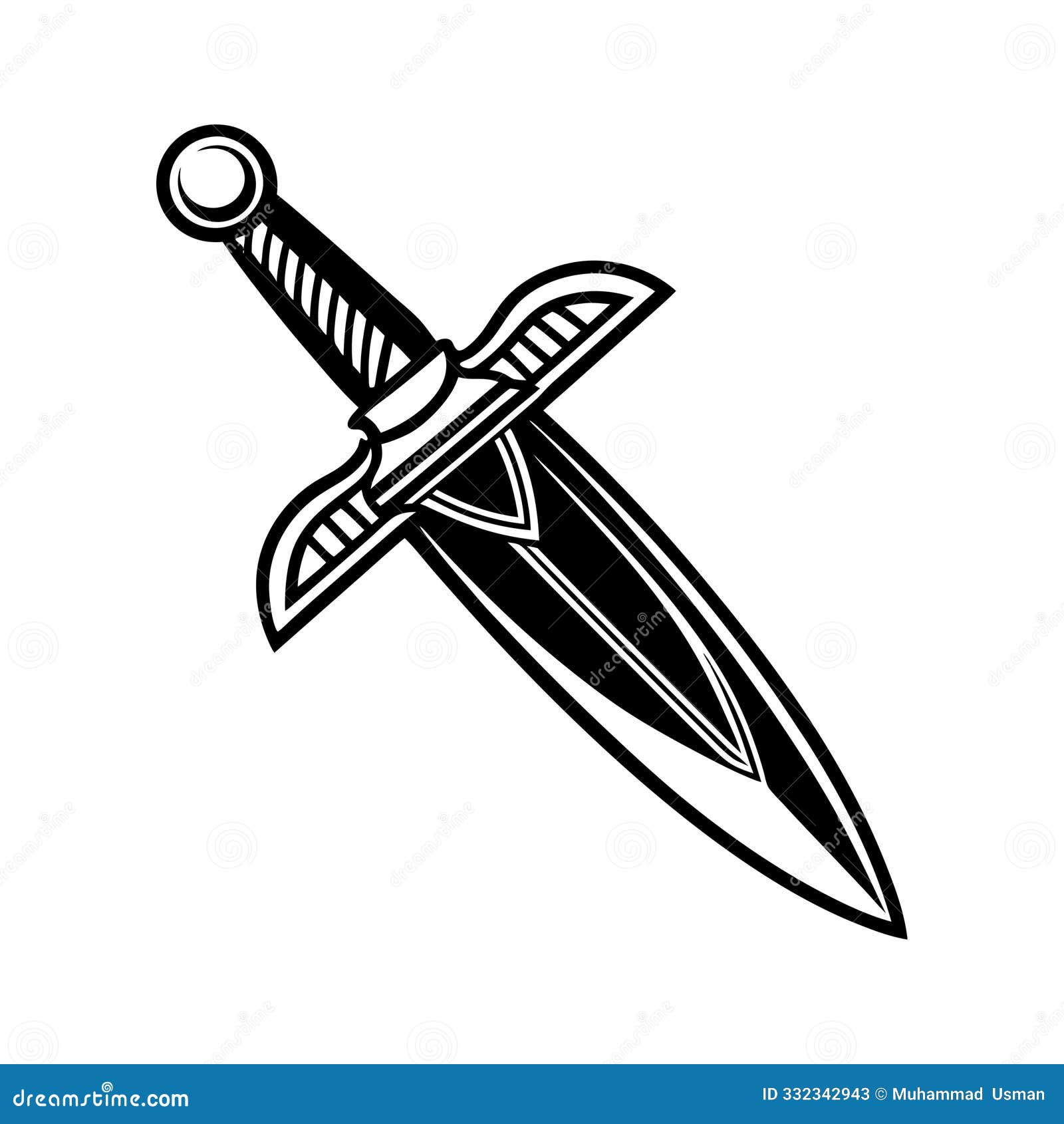 Dagger Vector Illustration on White Background Stock Illustration ...