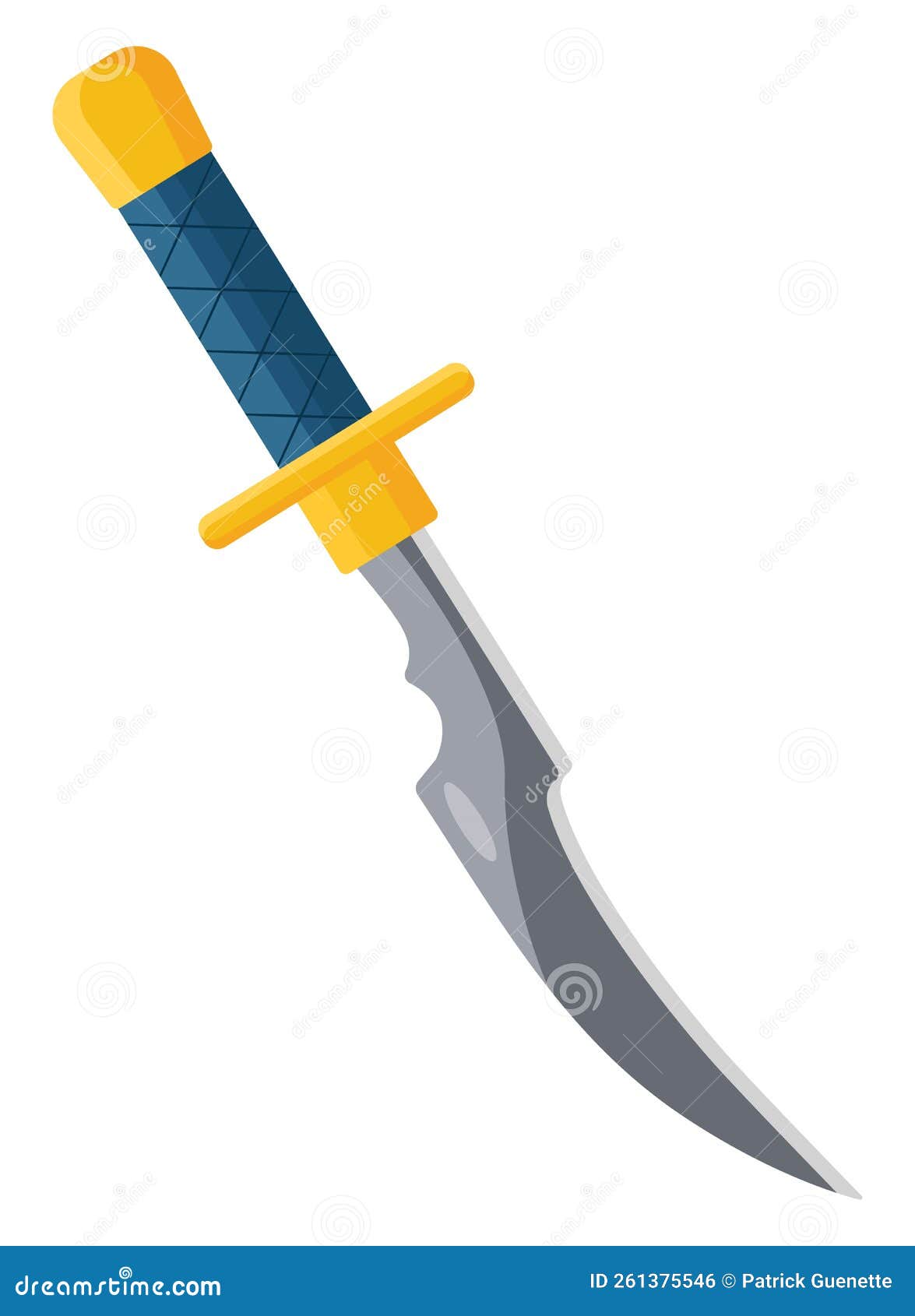 Dagger weapon, icon stock vector. Illustration of knight - 261375546