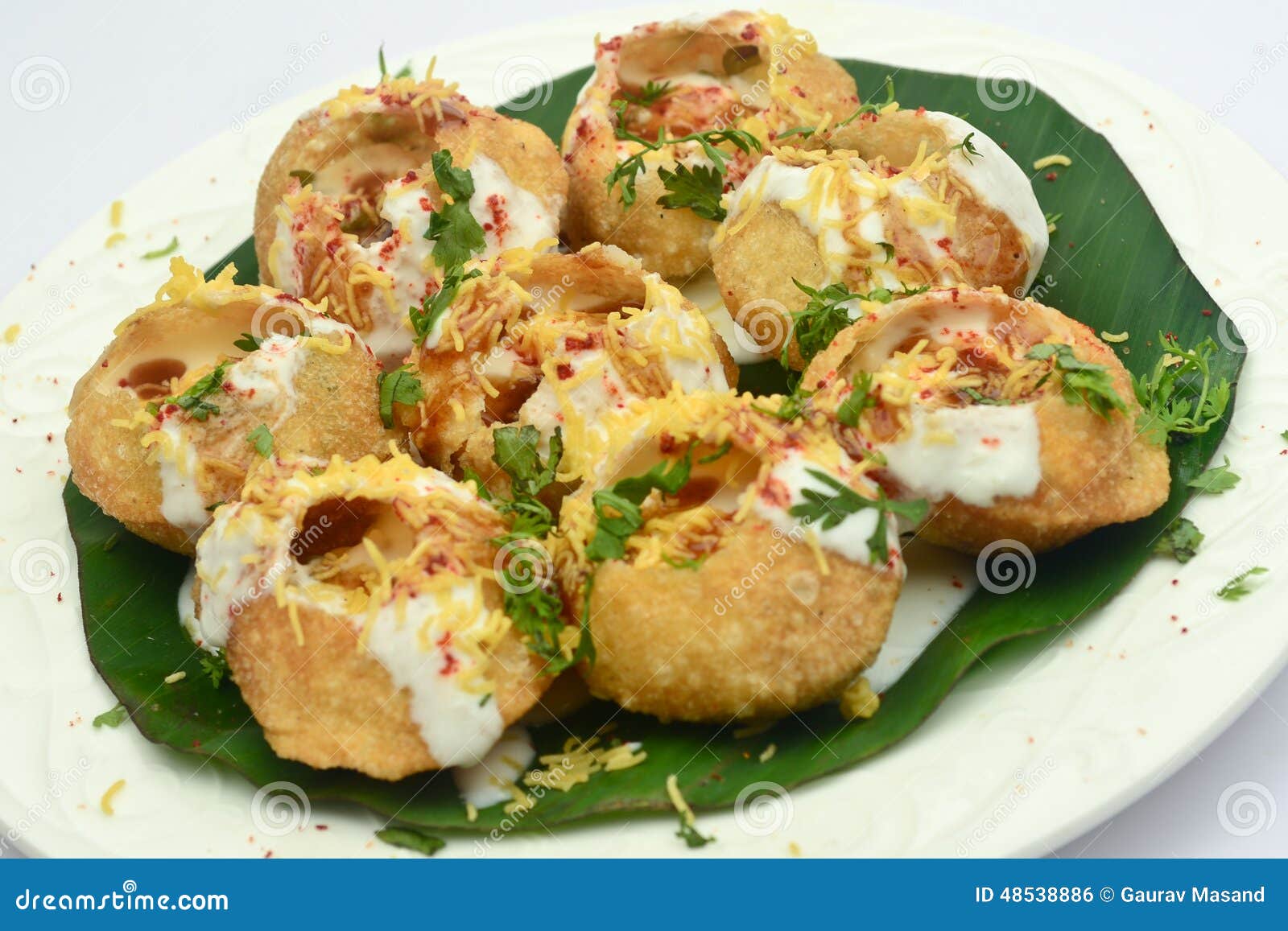Dahi puri stock photo. Image of kitchen, herbal, gourmet - 48538886