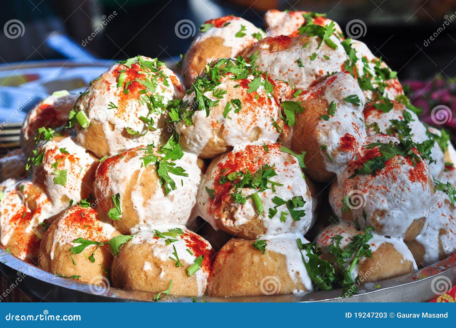 Dahi Vada stock image. Image of starters, chaat, vadai - 19247203