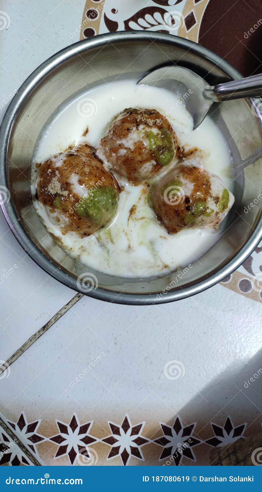 Dahi Wada an Indian Fastfood Dish Stock Image - Image of dahi, fastfoos ...