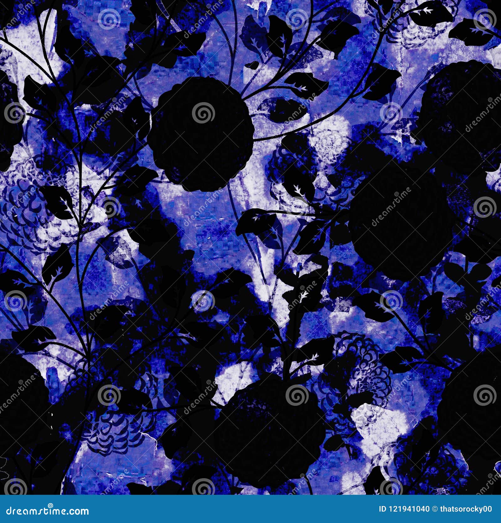 Dahlia Flower Texture Repeat Modern Pattern Stock Illustration ...