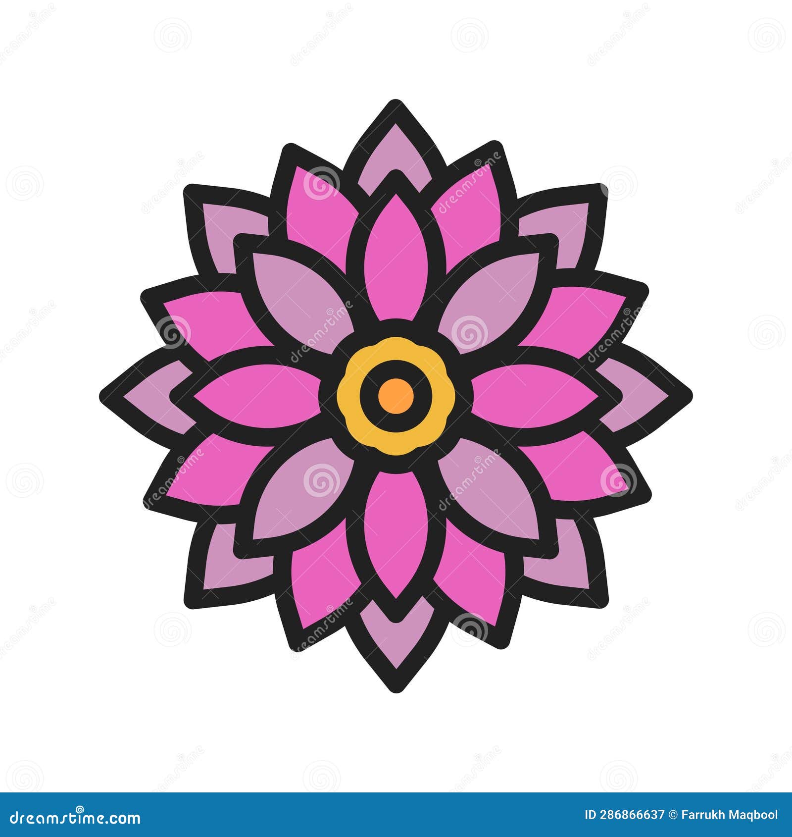 Dahlia Icon On White Background. Simple Element Illustration From ...
