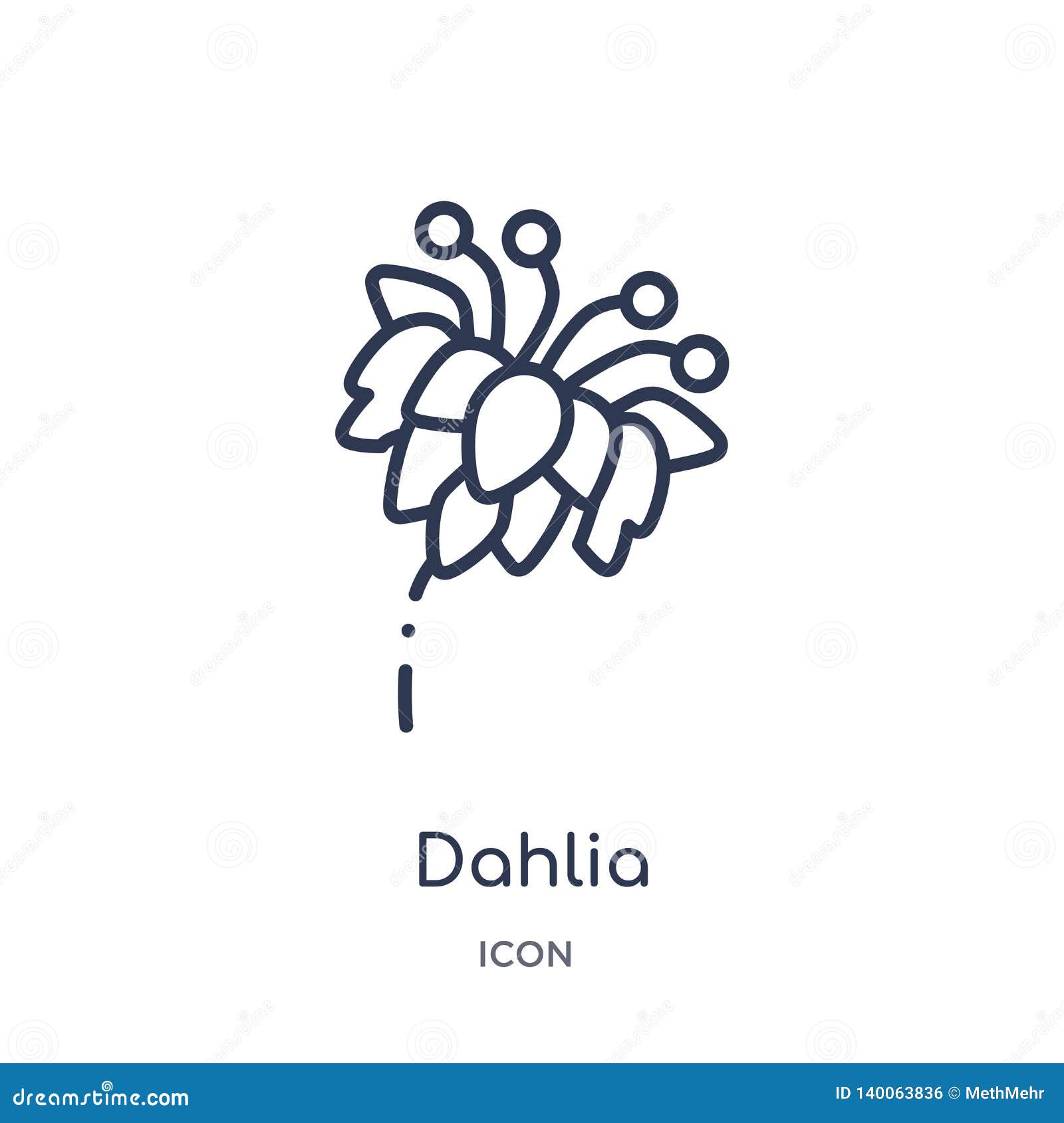 Dahlia Icon. Trendy Dahlia Logo Concept On White Background From ...