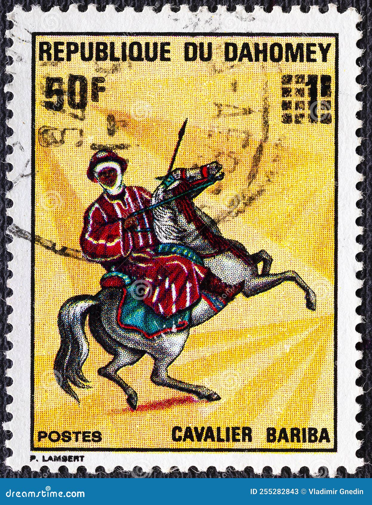 DAHOMEY - CIRCA 1970: a Stamp Printed in Dahomey Shows Bariba Warrior ...