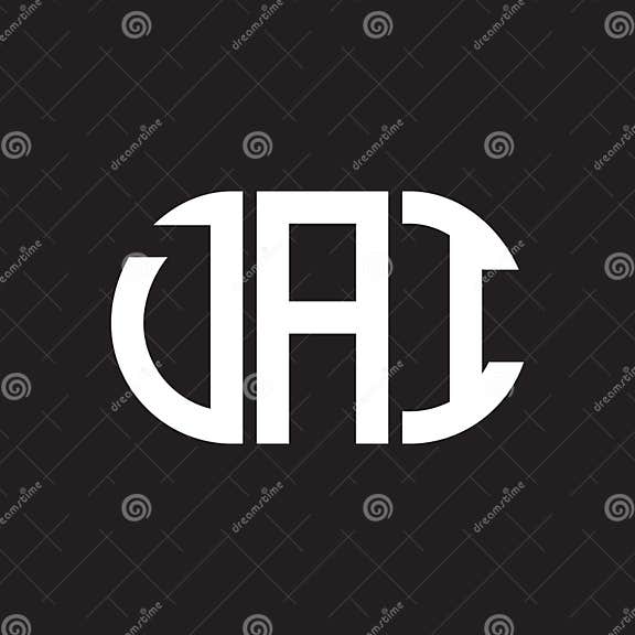 DAI Letter Logo Design on Black Background. DAI Creative Initials ...