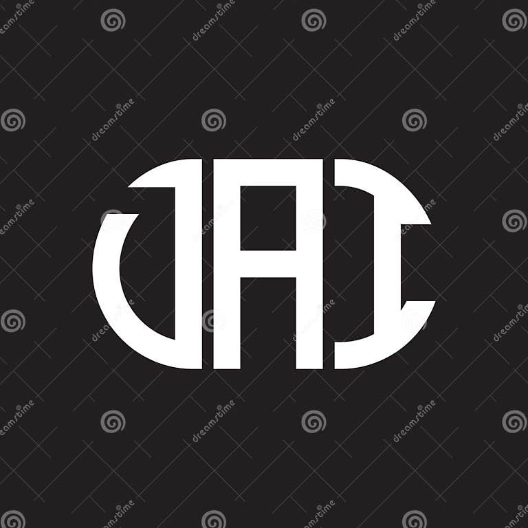 DAI Letter Logo Design on Black Background. DAI Creative Initials ...