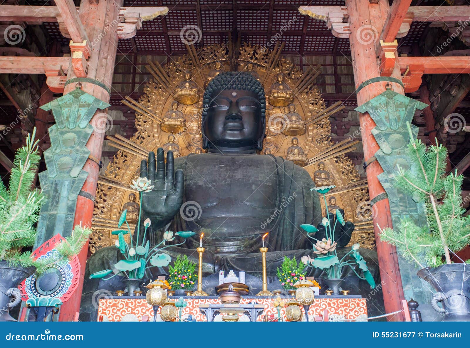 Daibutsu in the Daibutsu-den at Todaiji Temple Stock Image - Image of ...