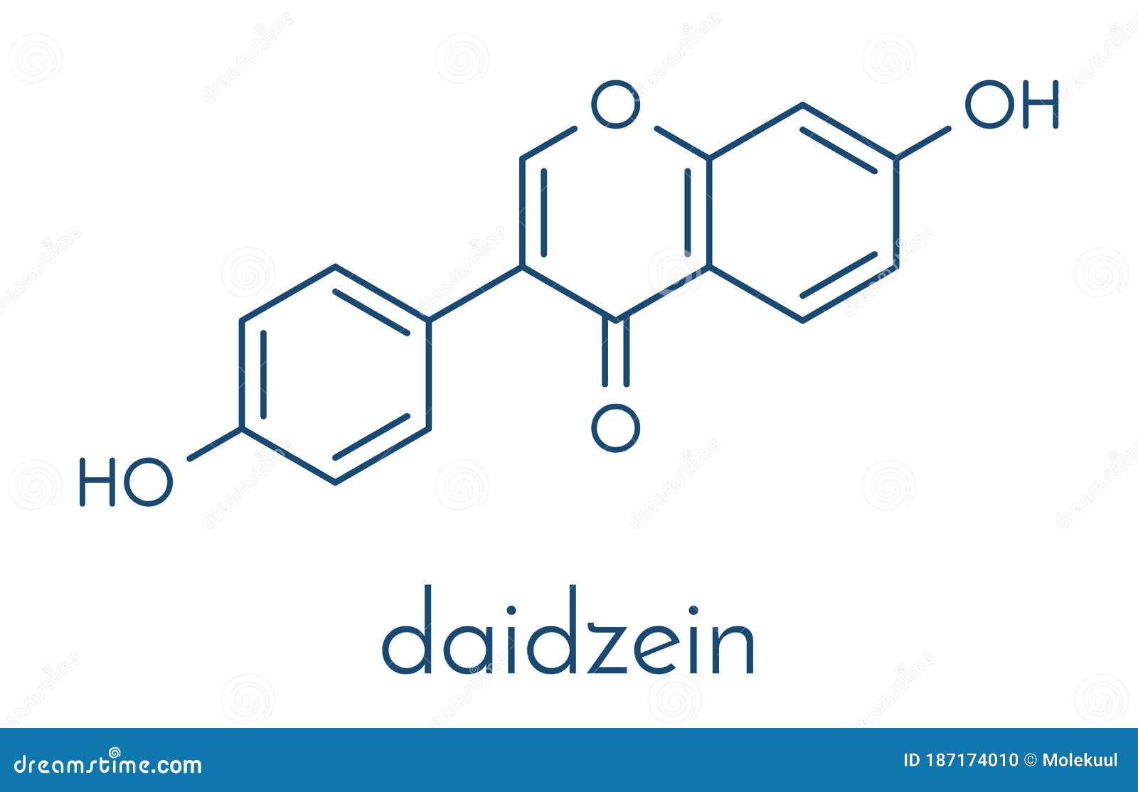 Daidzein Molecule. It Is Phytoestrogen, Plant Metabolite, Isoflavone ...