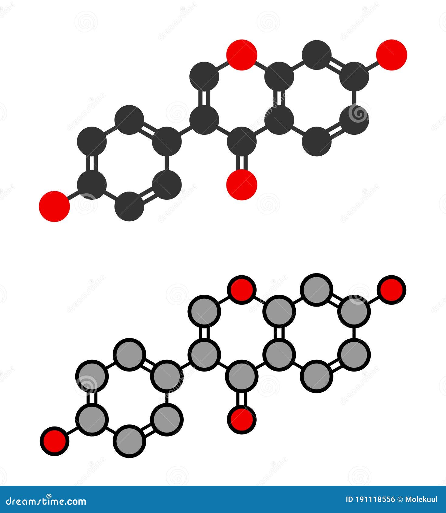 Daidzein Molecule. It Is Phytoestrogen, Plant Metabolite, Isoflavone ...