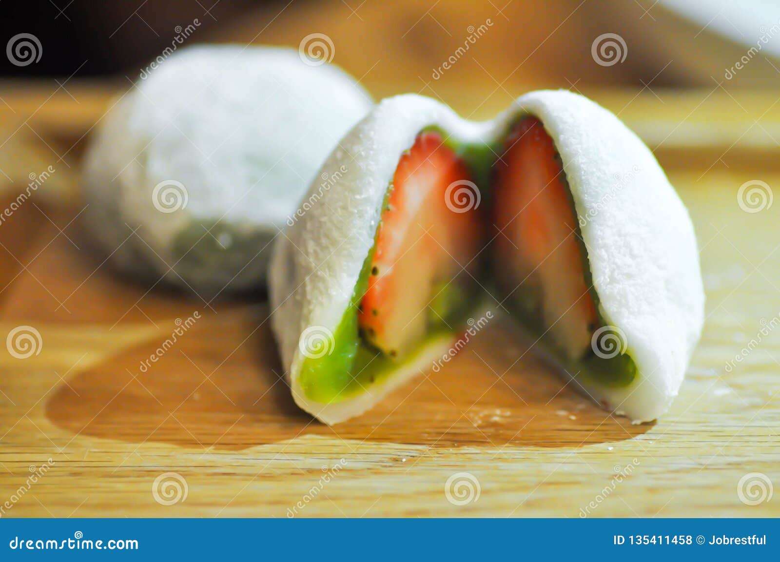 Daifuku or Mochi, Daifuku Mochi Stock Photo - Image of dessert, fruit ...