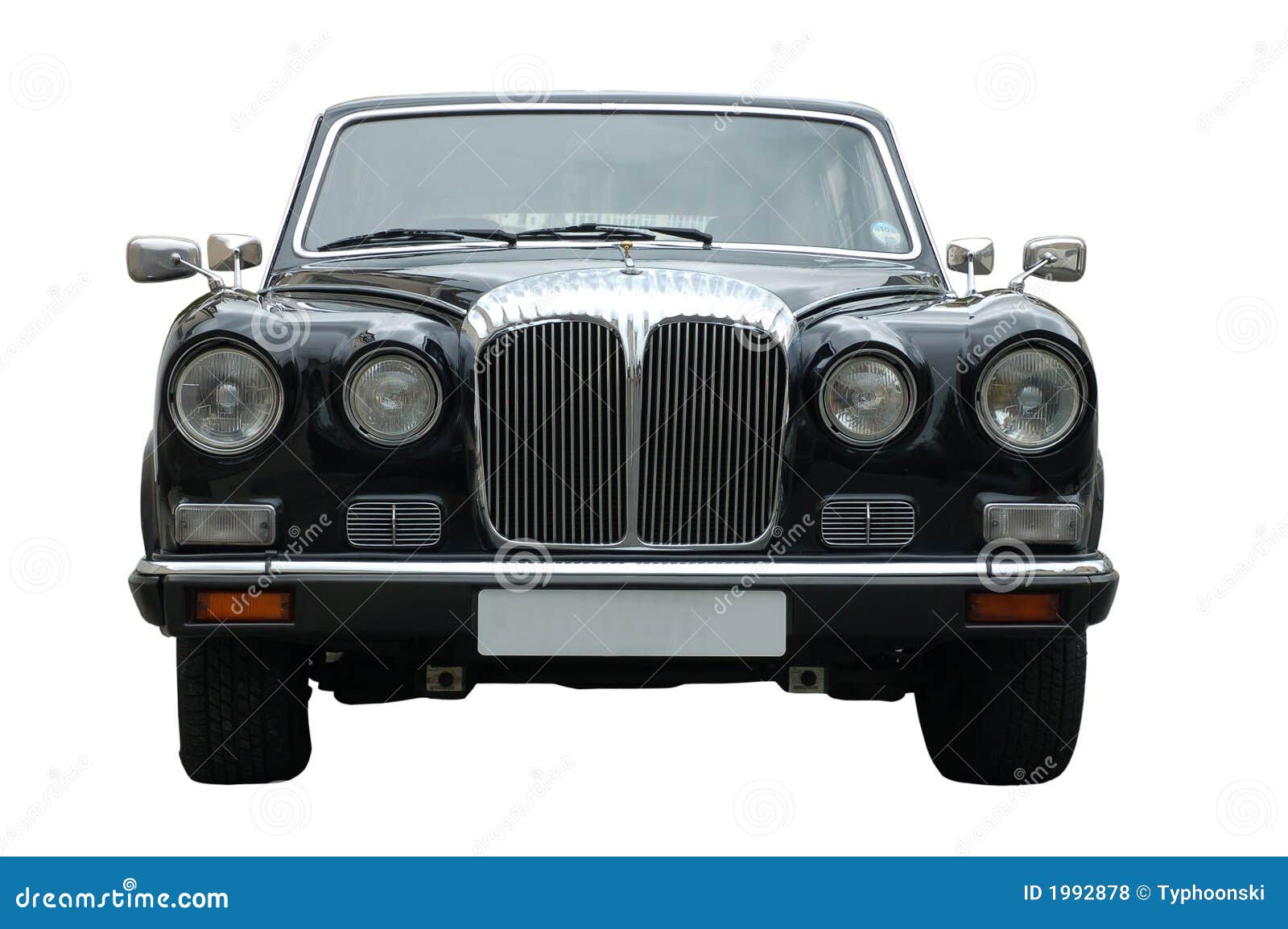 Daimler DS420 Limousine Isolated on White Stock Photo - Image of white ...