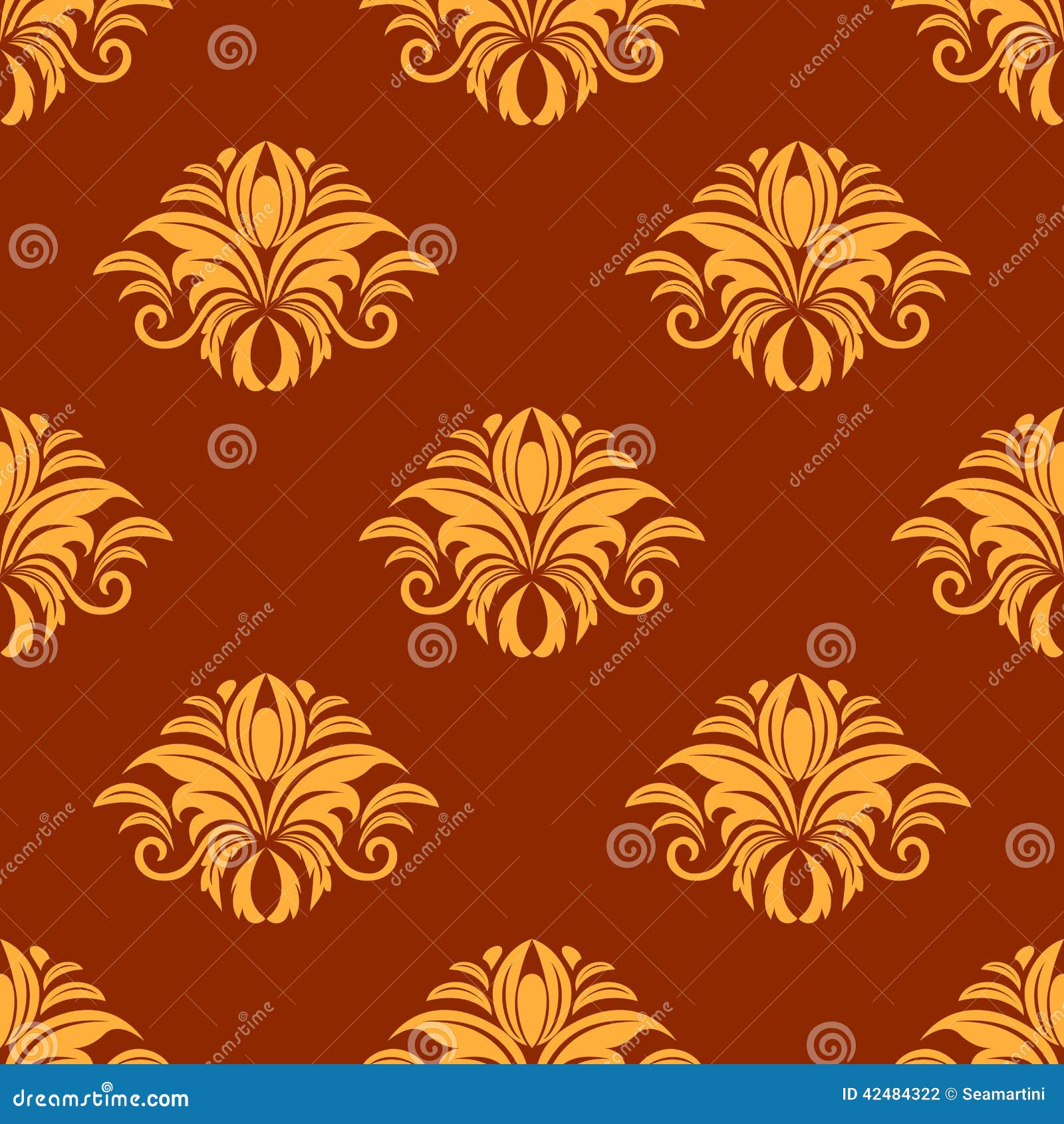 Dainty Yellow Colored Floral Seamless Pattern Stock Vector ...