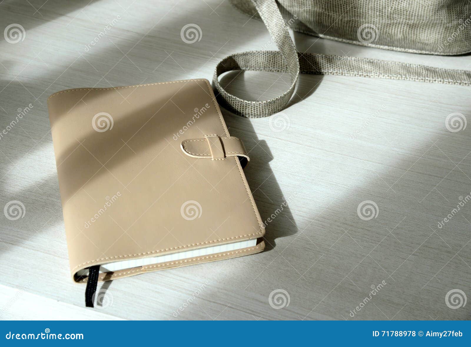Dairy Book on a Wooden Table. Stock Photo - Image of note, notepaper ...