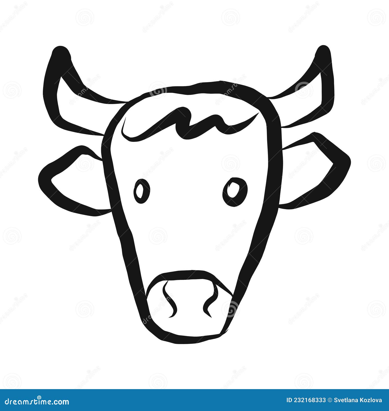 Dairy Cow Icon Vector Illustration Stock Vector - Illustration of food ...