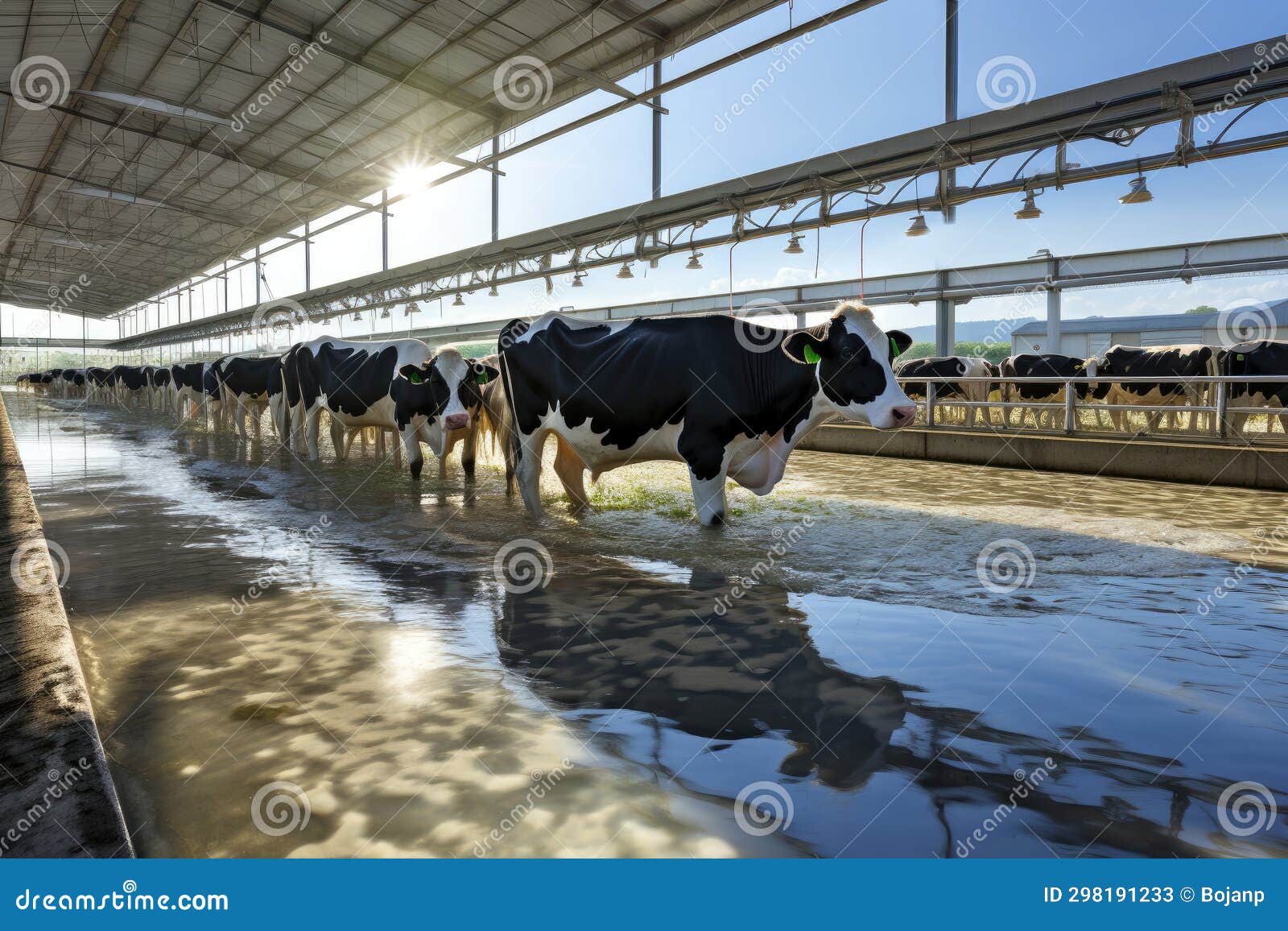 Dairy Cows on a Big Farm. AI Generated Stock Image - Image of rural ...