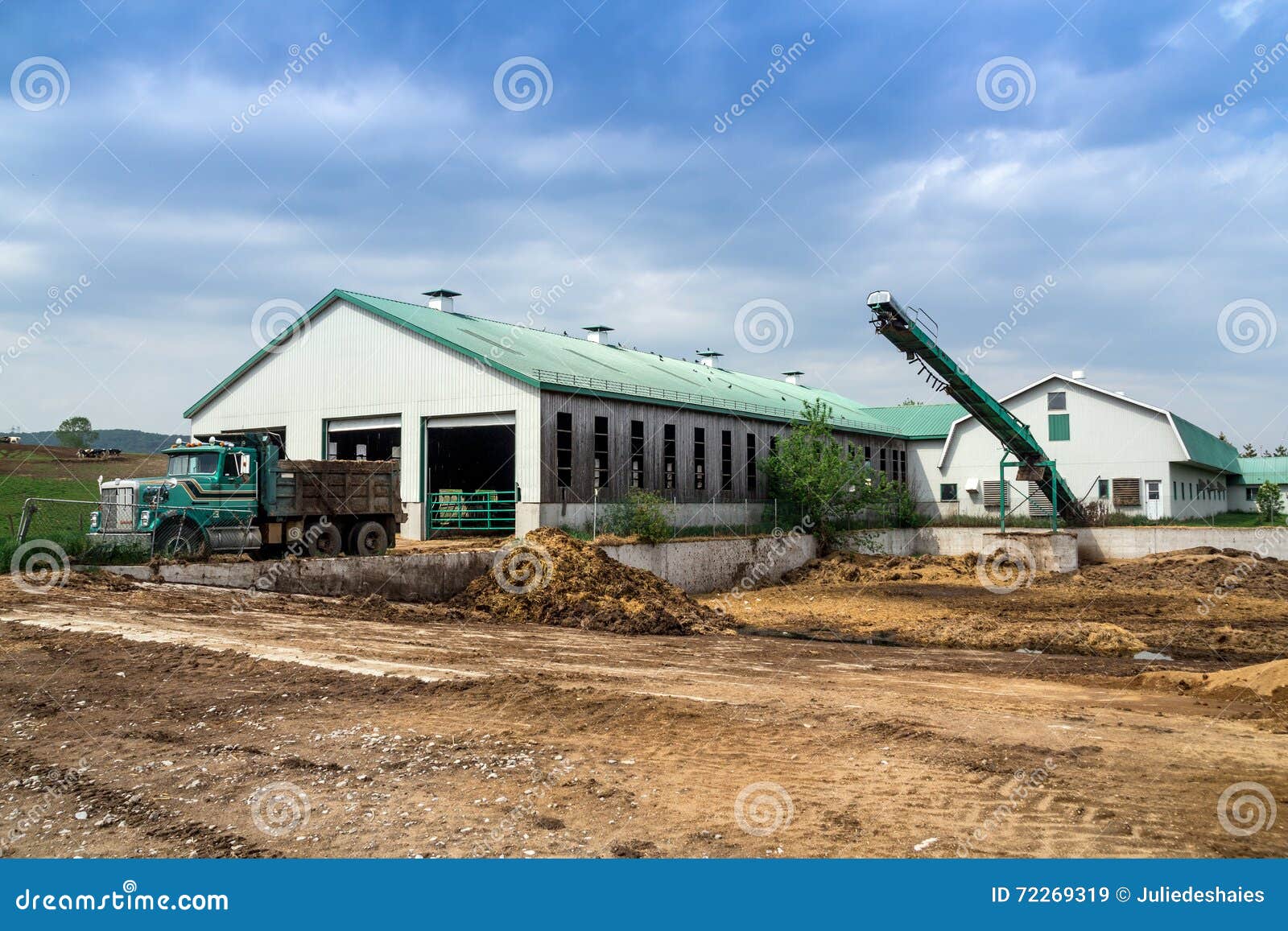 Dairy Farm Building Exterior Stock Image - Image of industry, summer ...