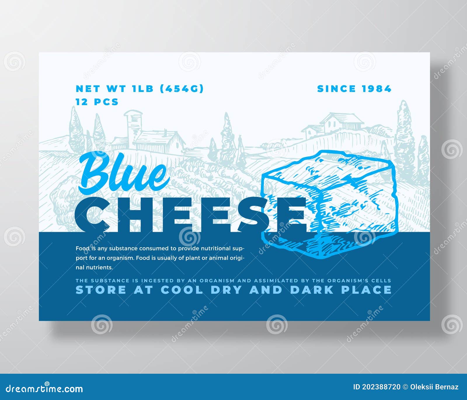 Dairy Food Label Template. Abstract Vector Packaging Design Layout ...