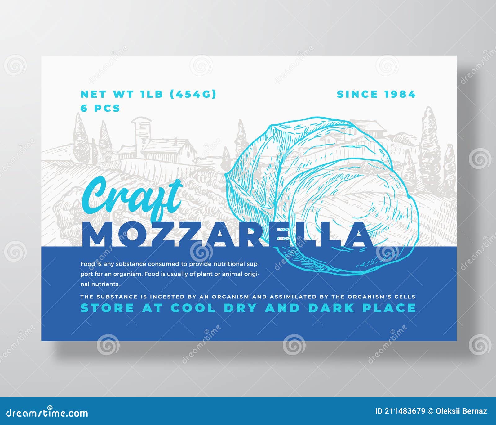 Dairy Food Label Template. Abstract Vector Packaging Design Layout ...