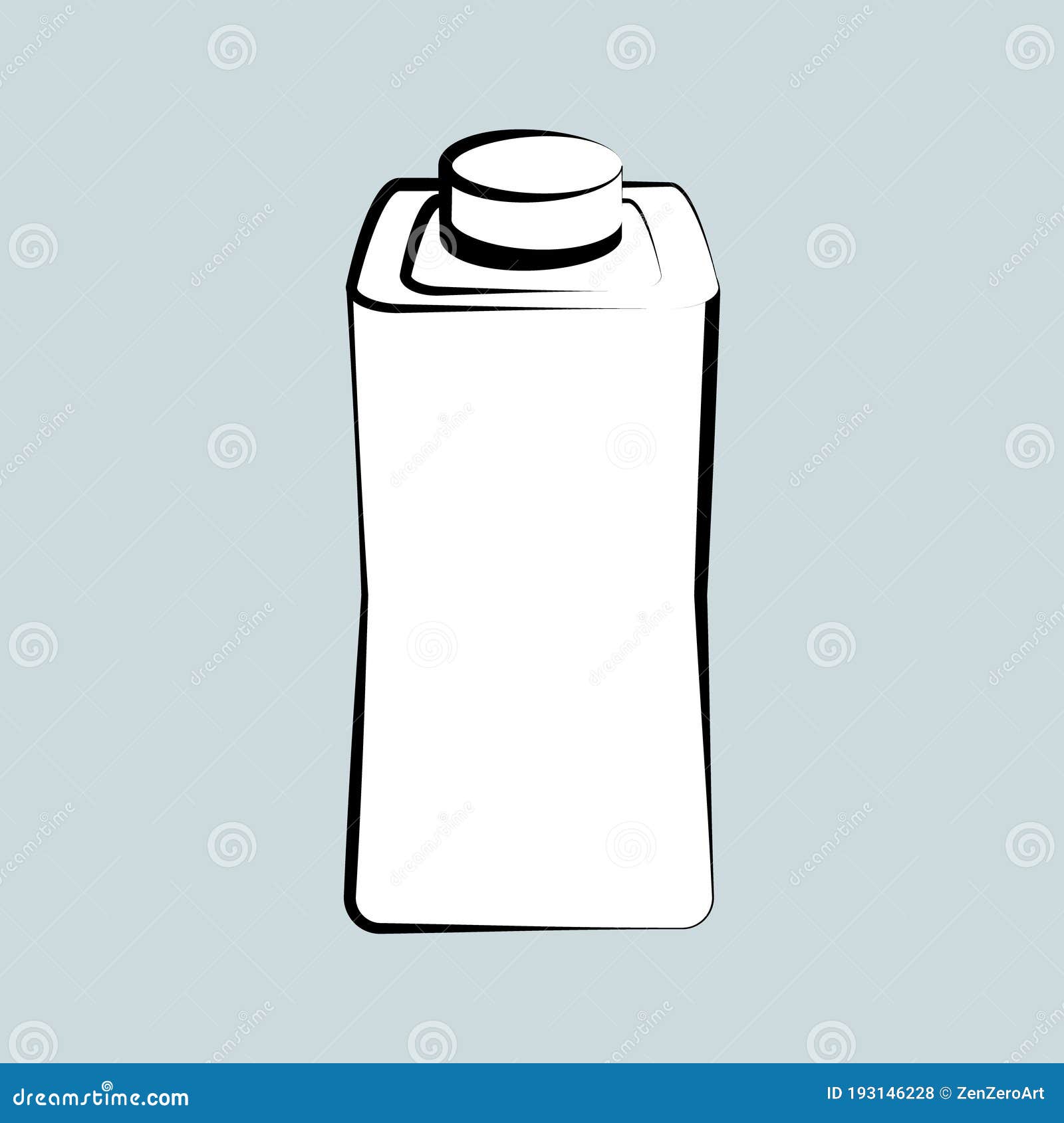 Dairy Milk Container Icon in Brush Linear, Outline Flat Style, Isolated ...