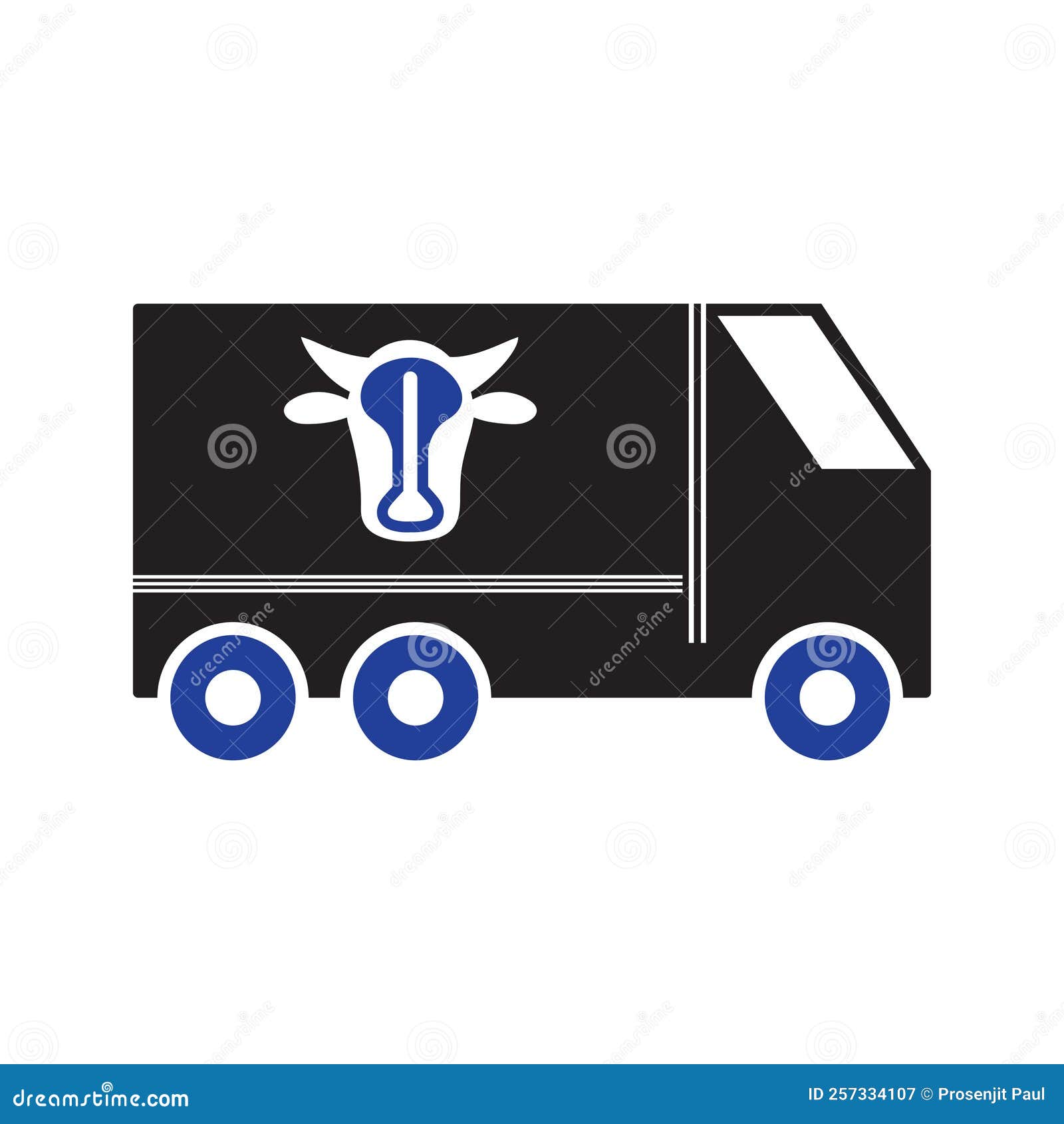 Dairy Milk Delivery Van Icon Stock Vector - Illustration of farm ...