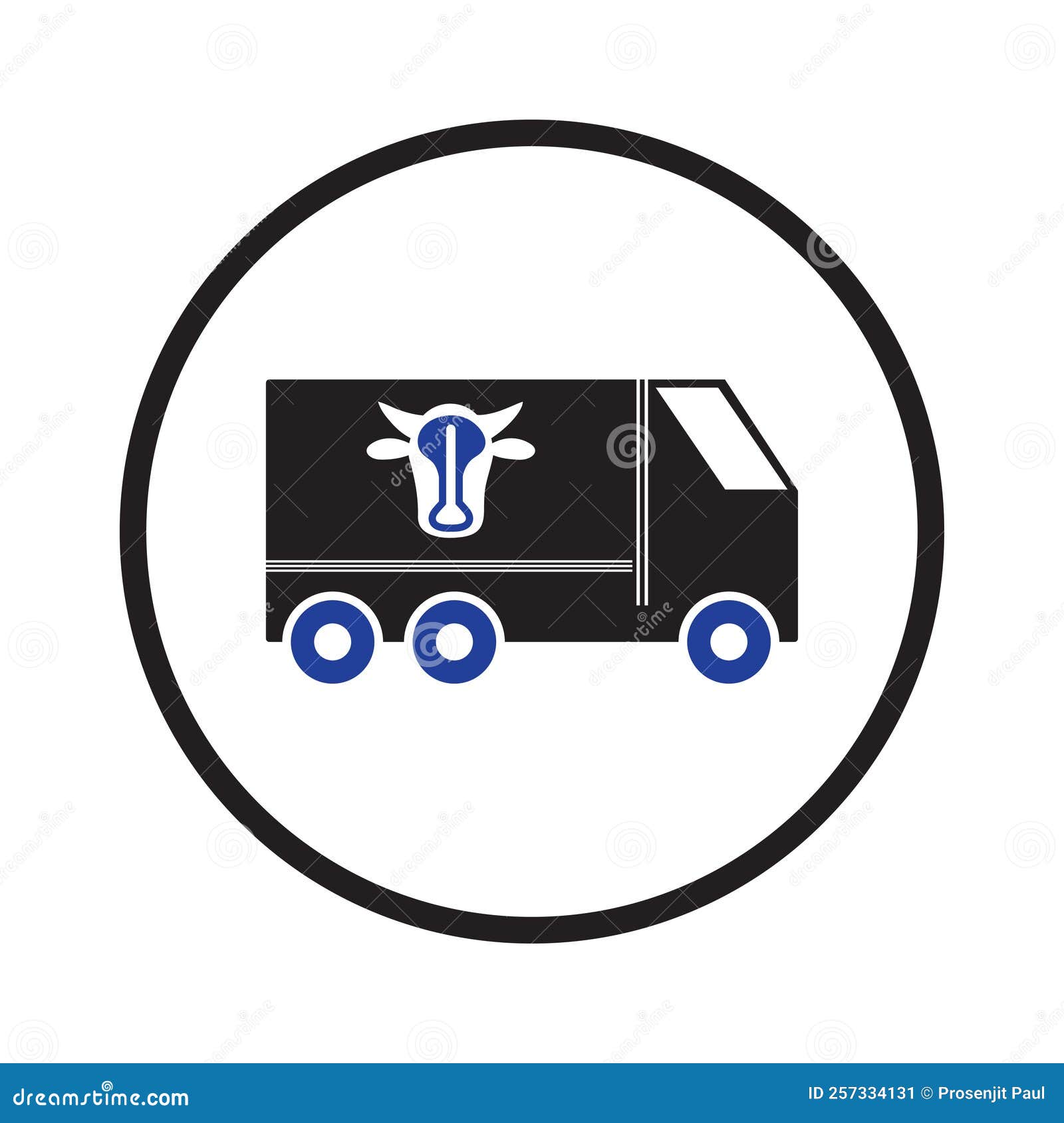 Dairy Milk Delivery Van Icon Stock Vector - Illustration of truck, farm ...