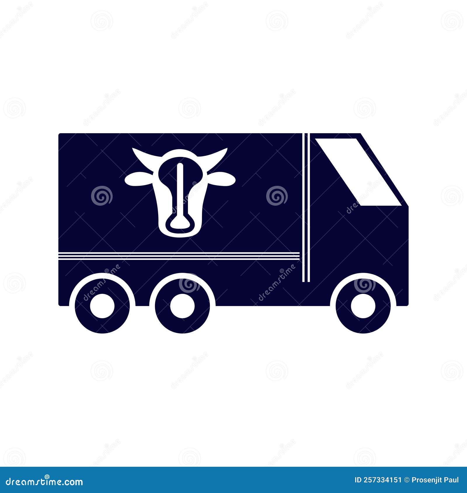 Dairy Milk Delivery Van Icon Stock Vector - Illustration of vector ...