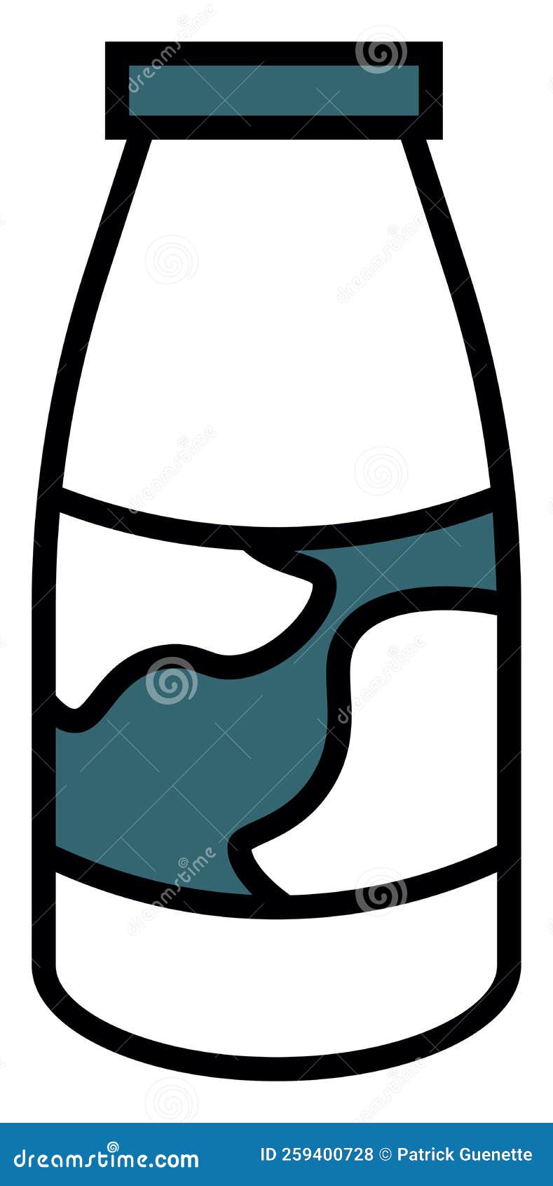 Dairy milk, icon stock vector. Illustration of abstract - 259400728