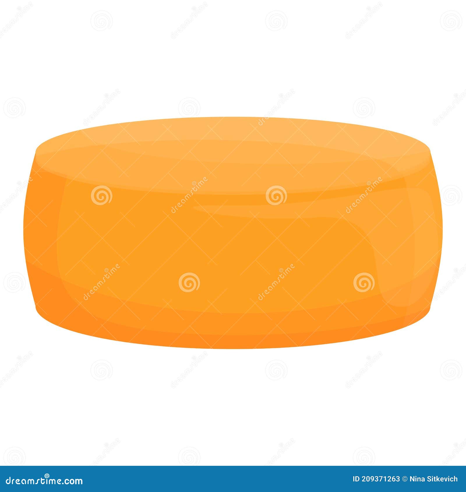 Dairy Round Cheese Icon, Cartoon Style Stock Vector - Illustration of ...