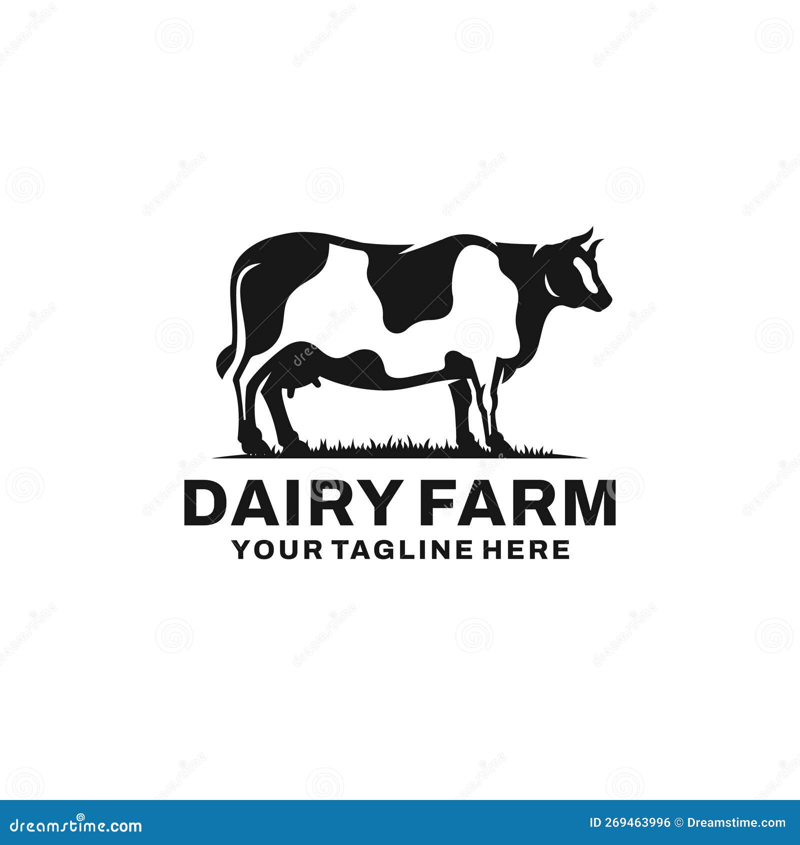 Dairy farm logo stock illustration. Illustration of fresh - 269463996
