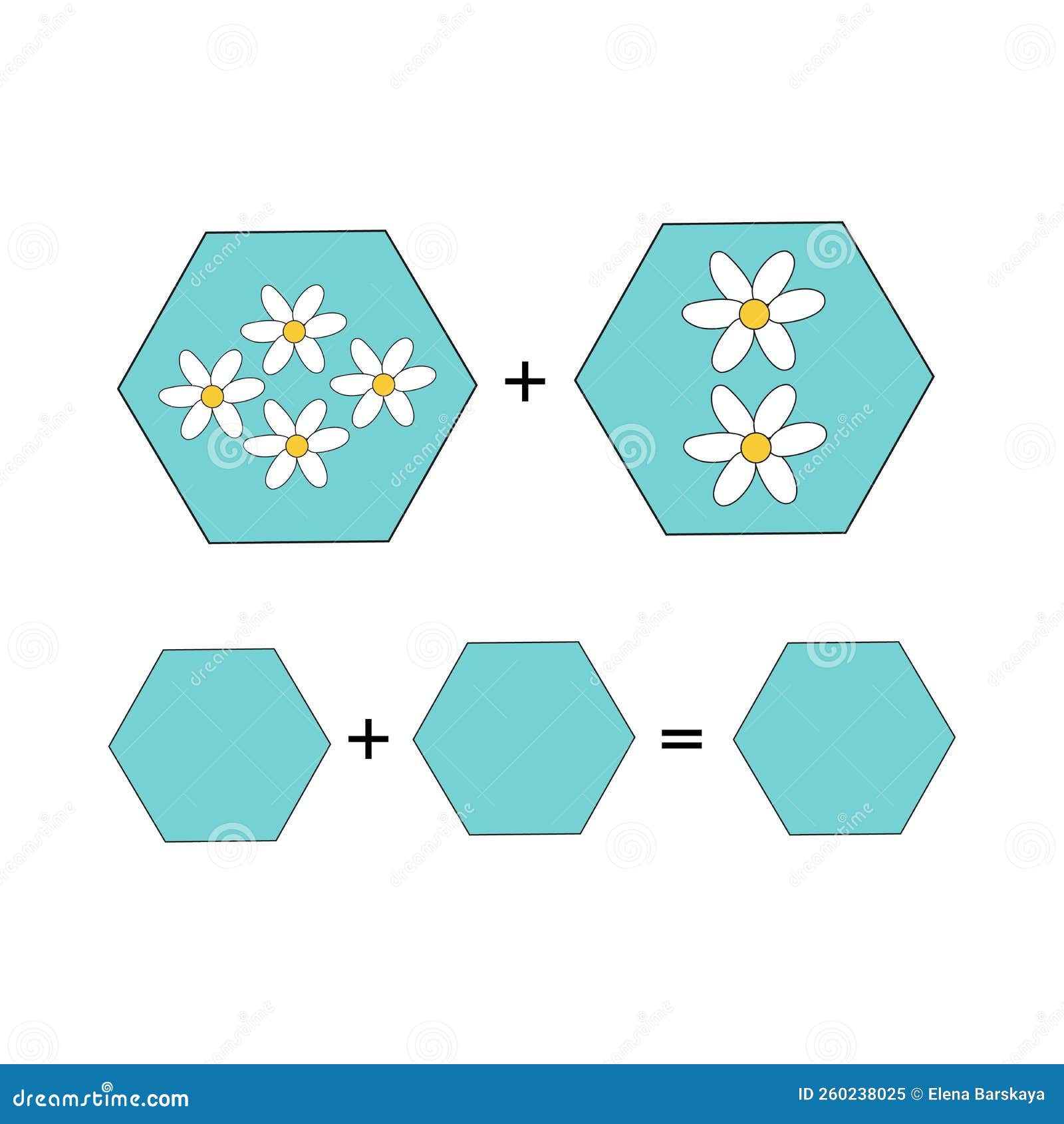 Daisies in a Diamond for Solving an Example Stock Vector - Illustration ...