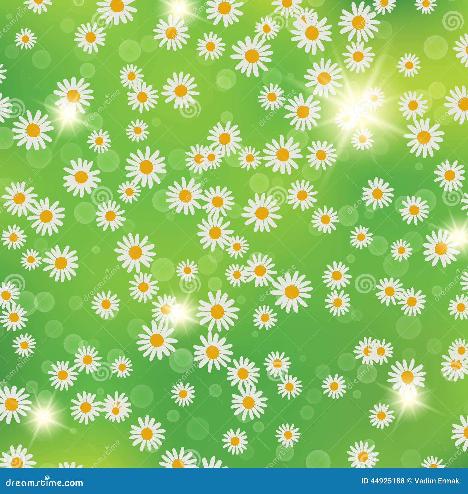 Daisies vector background stock vector. Illustration of season - 44925188