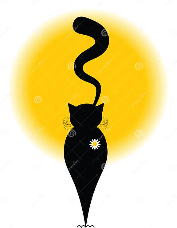 Daisy cat stock illustration. Illustration of character - 29253003