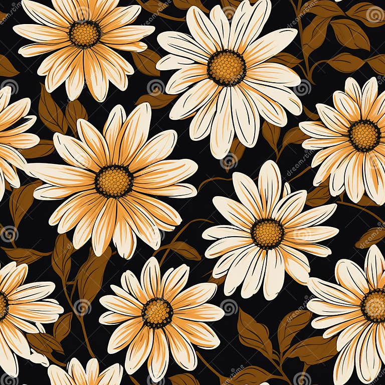 Daisy Collage Art for Unique Art Stock Image - Image of leafs, panting ...